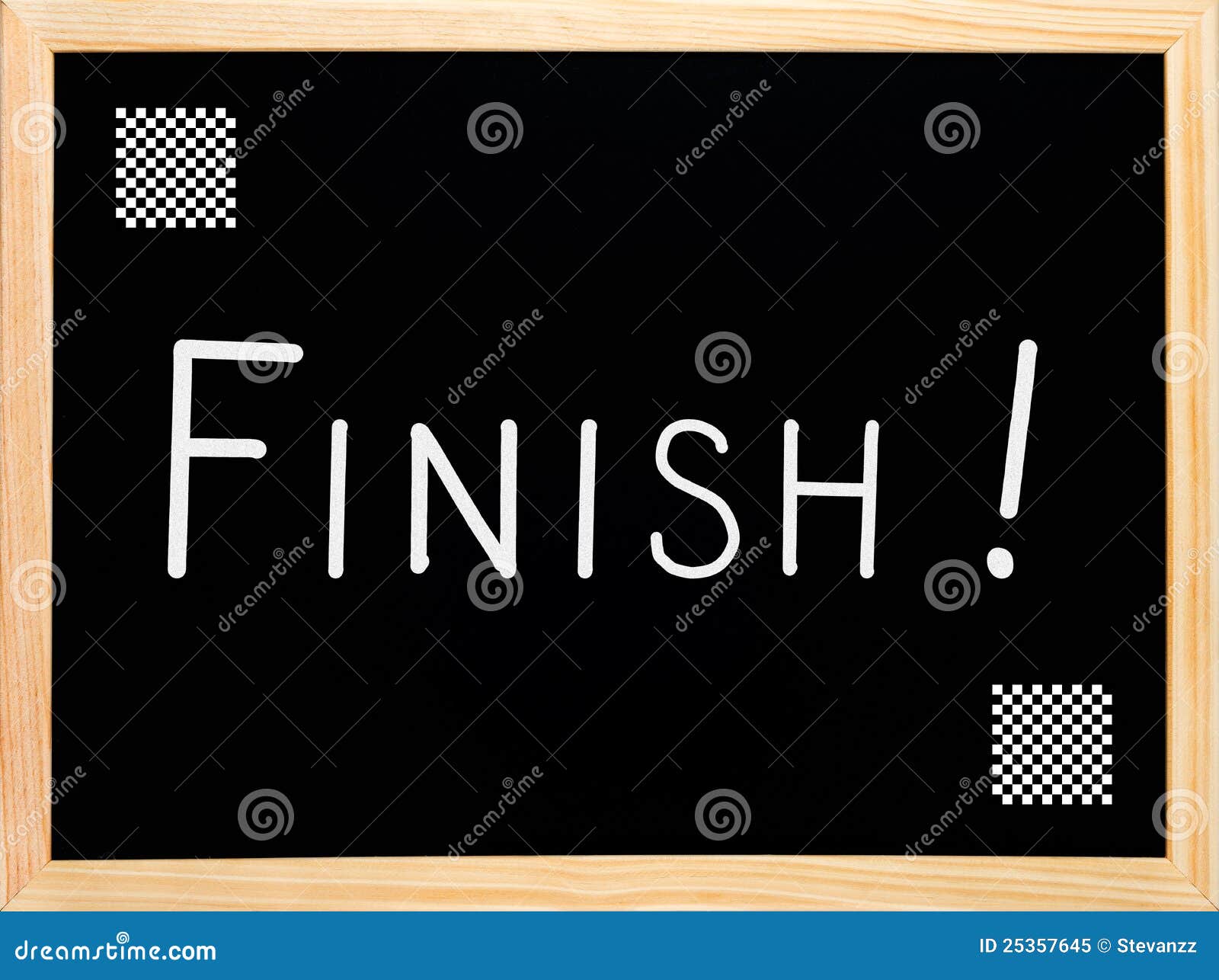 Finish Text Written on Blackboard, Chalkboard Stock Image - Image of ...