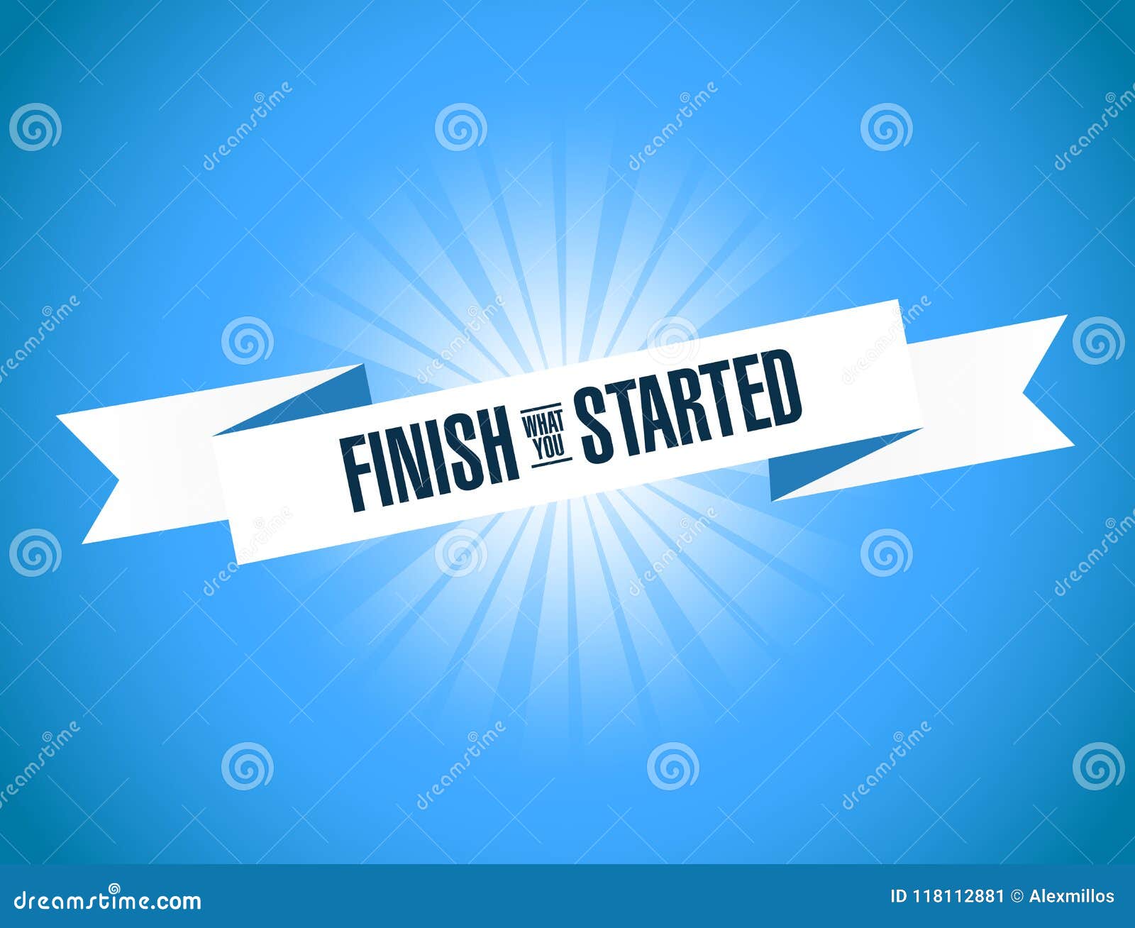Finish What You Started Ribbon Sign. Vector Illustration Stock ... Finish What You Started Ribbon Sign. Vector Illustration Stock ...