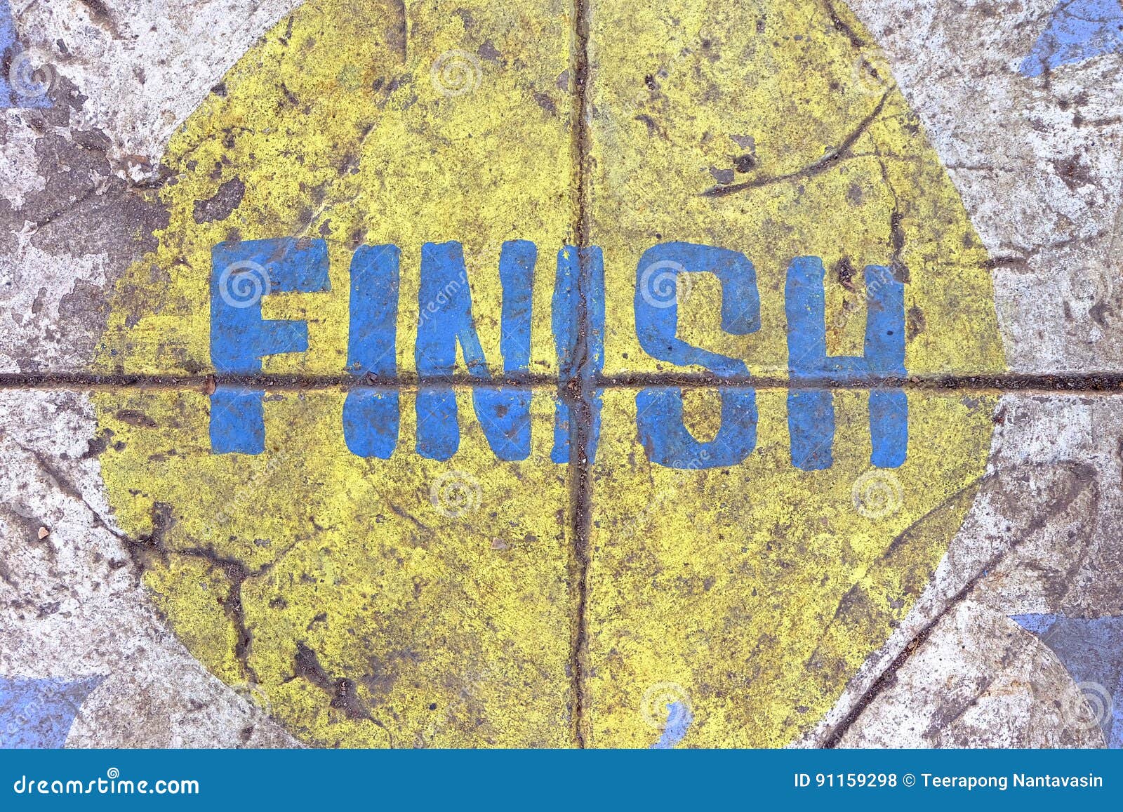 Finish Word on Ground. stock photo. Image of finished - 91159298