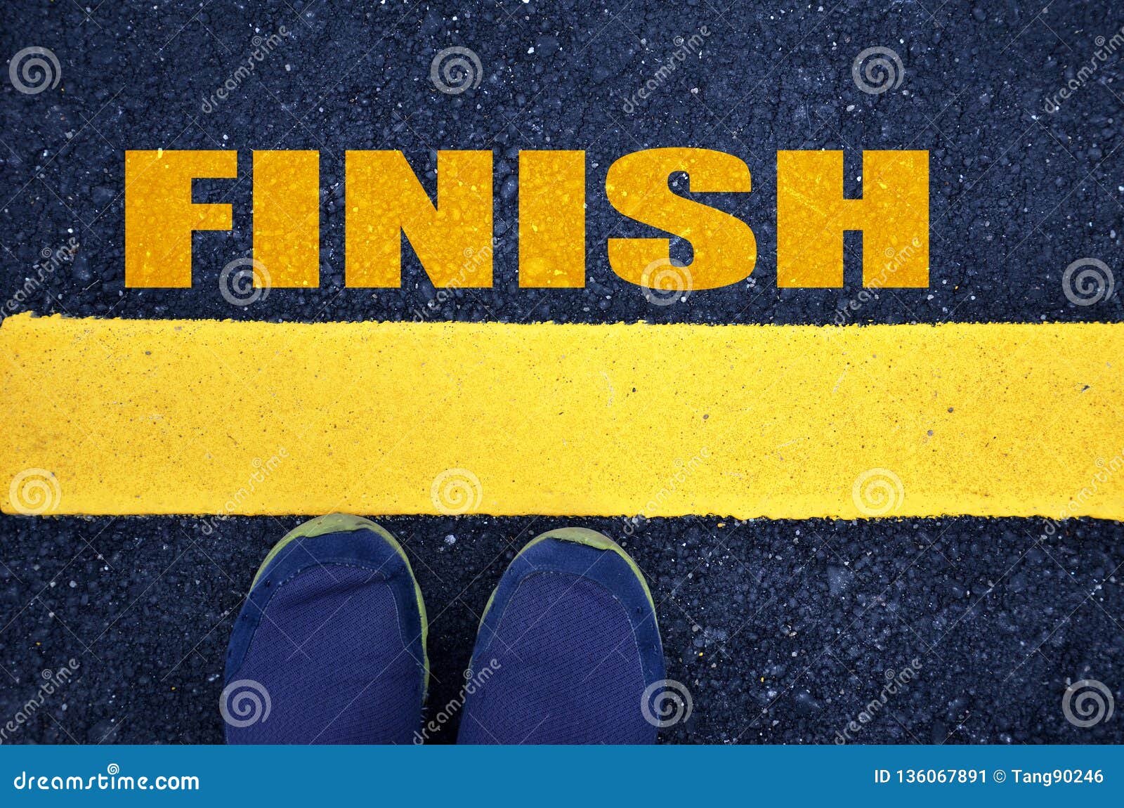 Finish Word. Business Concept . Labels With Text, Heart, Camera And ...