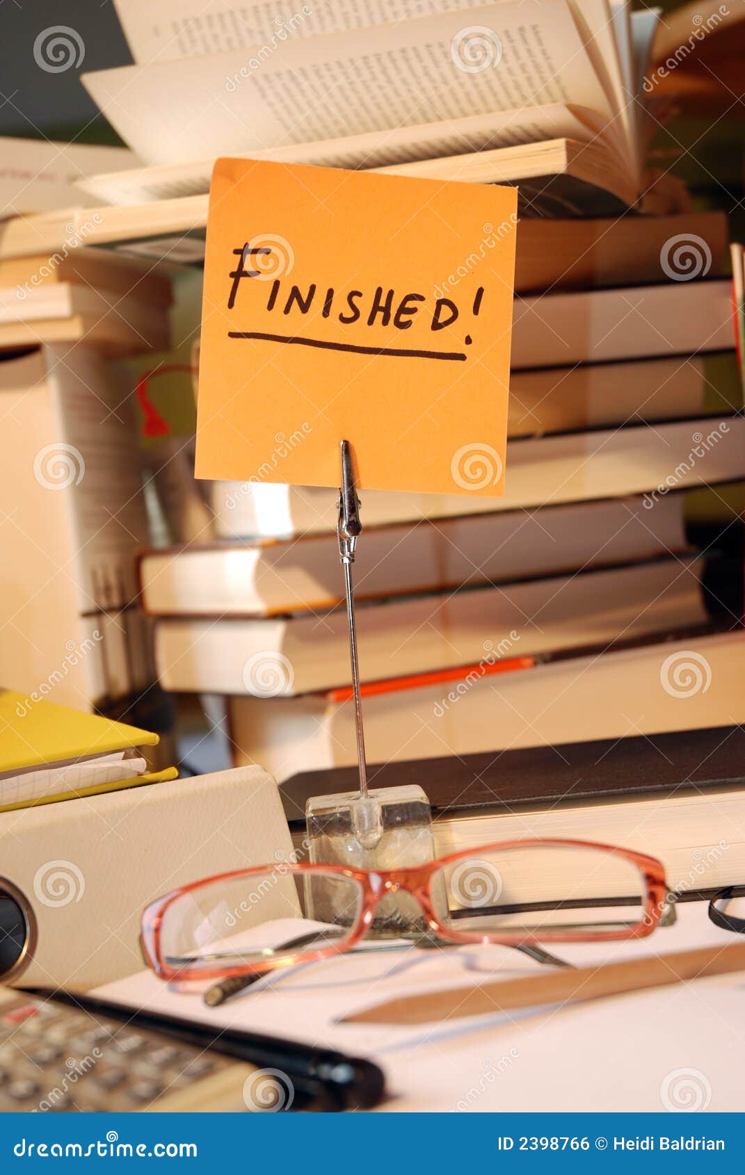 Finished stock photo. Image of stress, notepad, overextended - 2398766