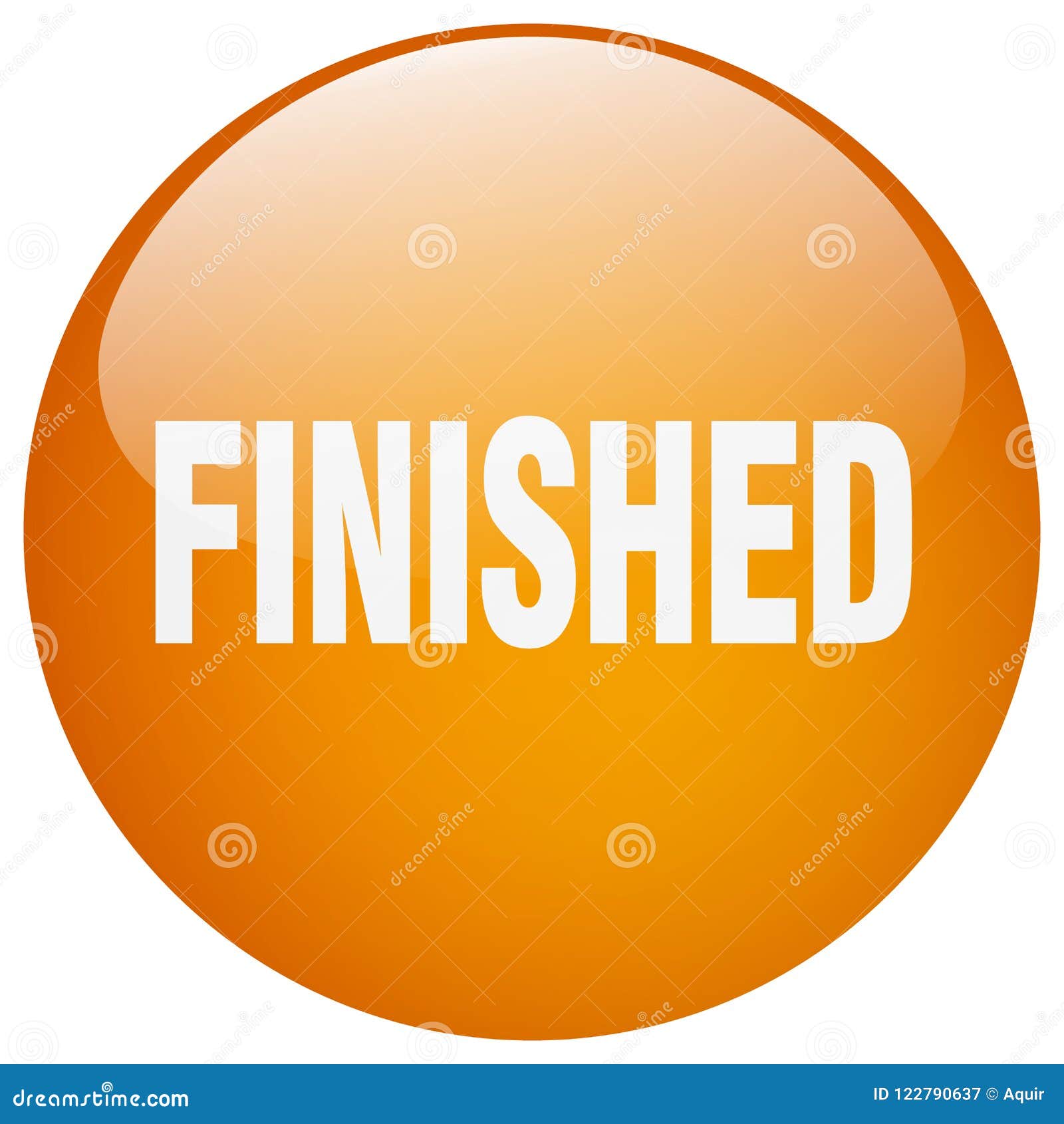 Finished button stock vector. Illustration of shine - 122790637