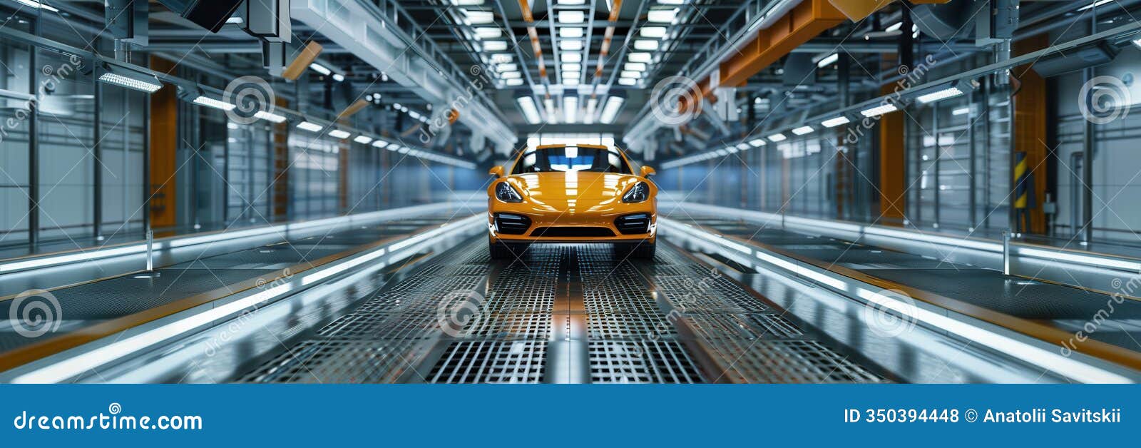 Finished Cars Undergo Performance Testing on a Modern Lab Track with ...