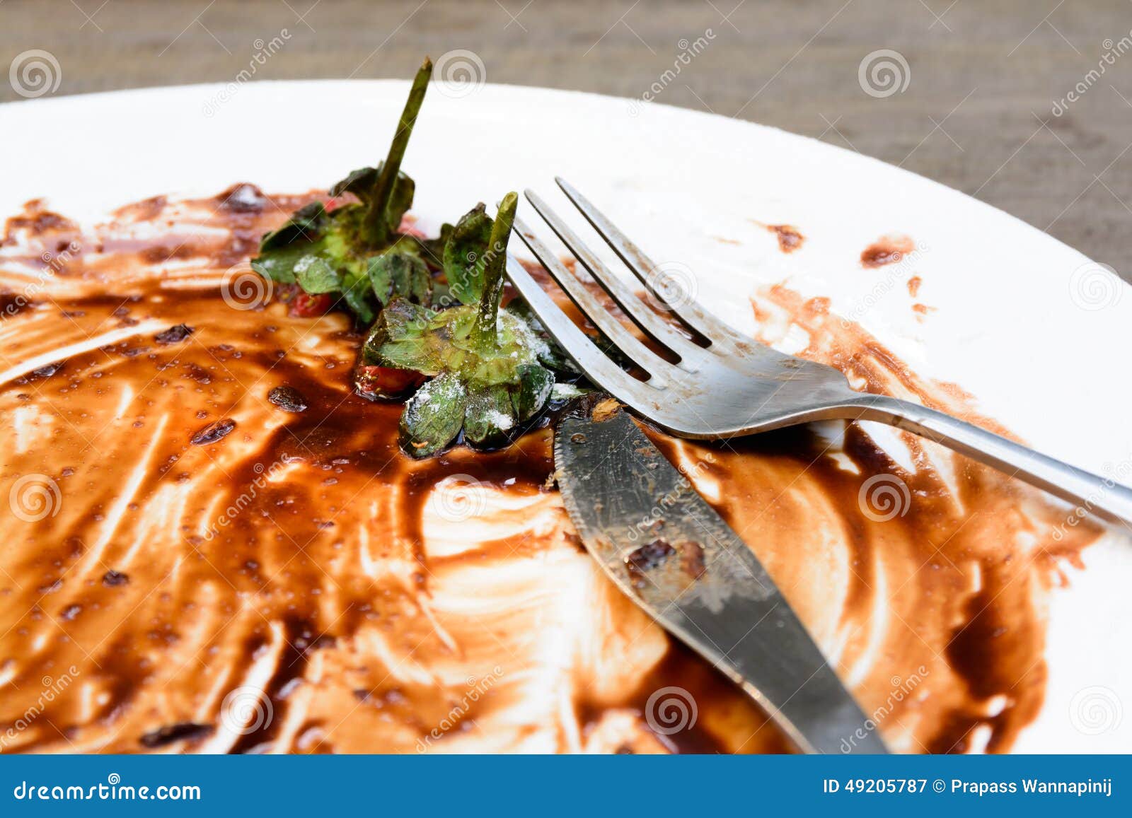 Finished Chocolate Dessert Dish Stock Image - Image of food, lunch ...