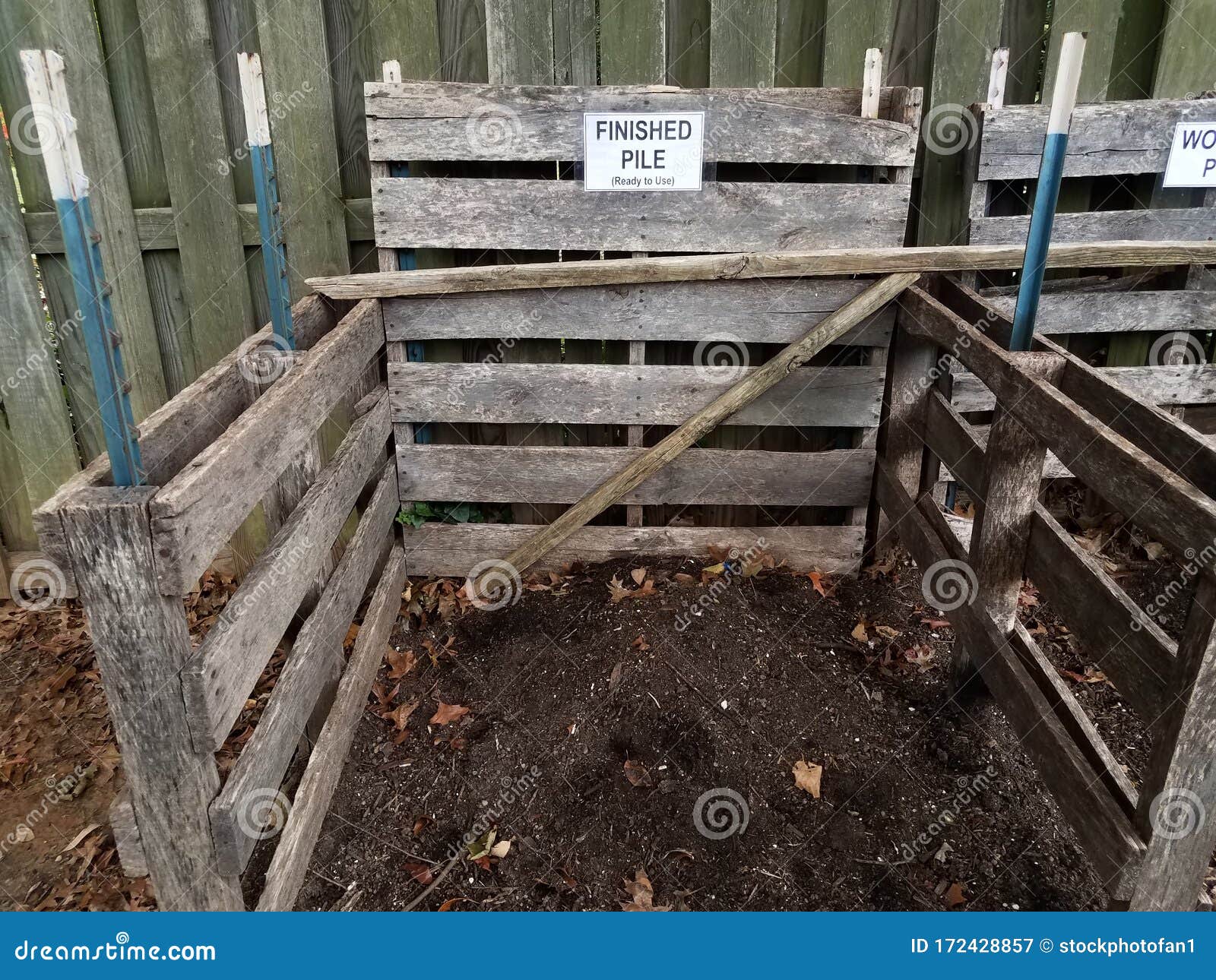 Finished Compost Pile or Mound with Sign Stock Image - Image of ...