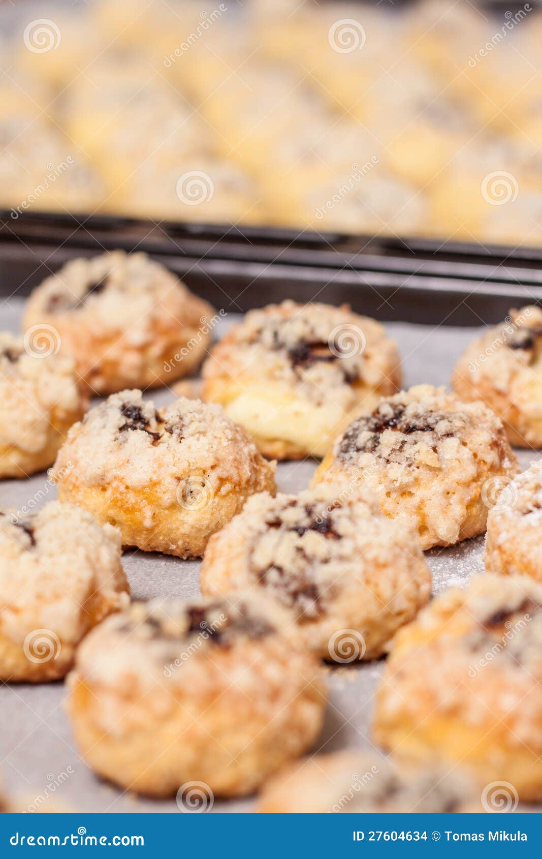 Finished Czech Homemade Sweet Buns Stock Photo - Image of delicacy ...