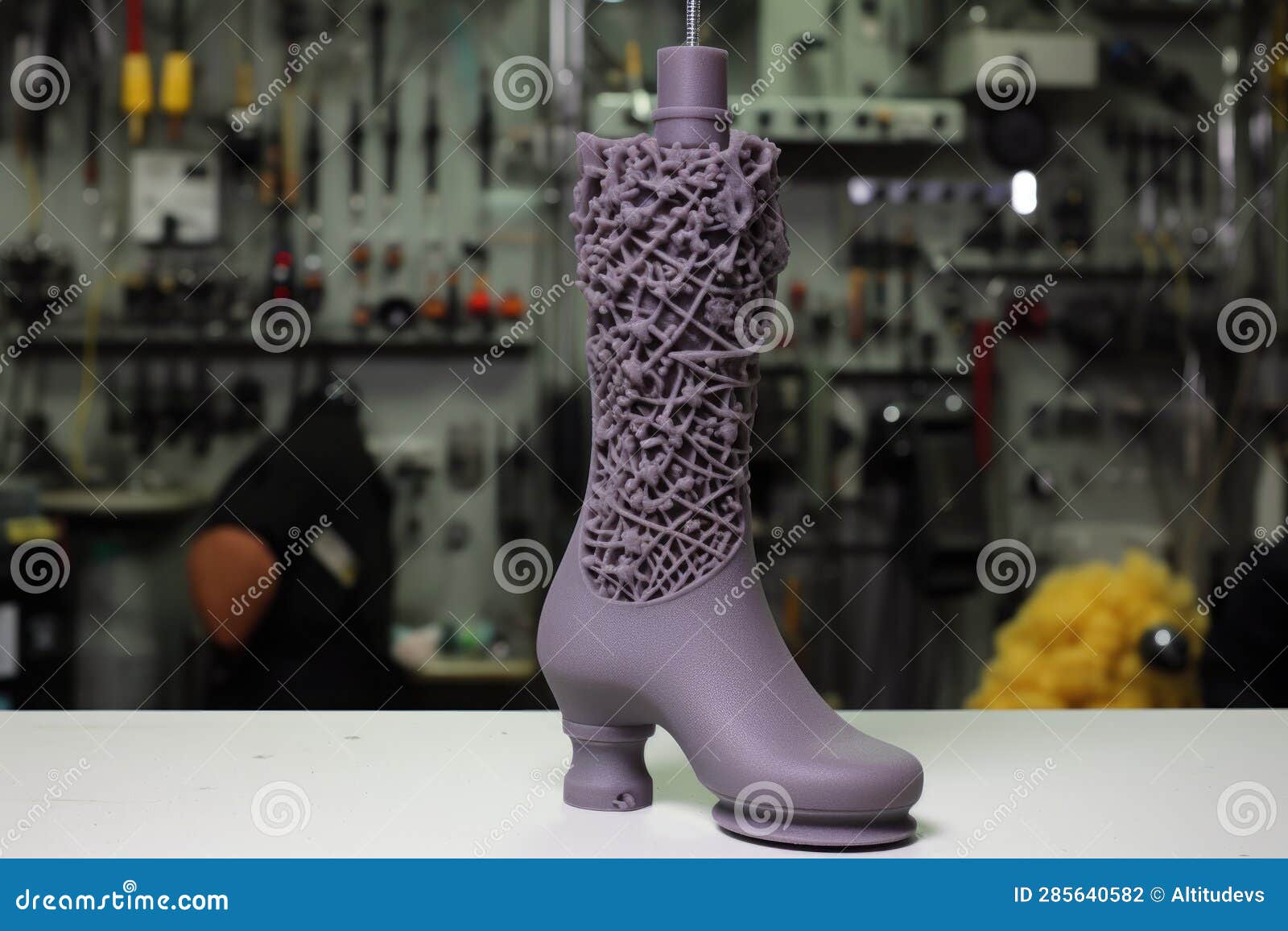 Finished 3d Printed Prosthetic Leg Stock Illustration - Illustration of ...