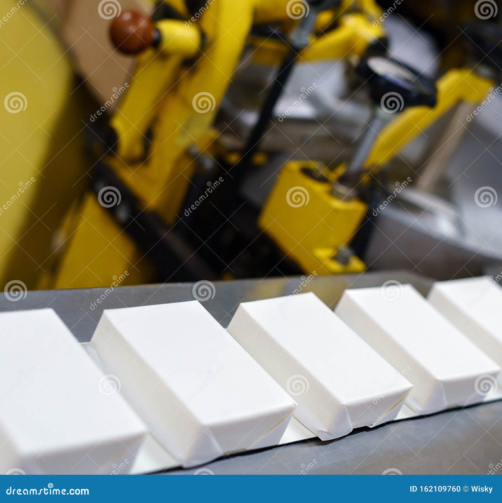 Finished Dairy Product at Production Line Stock Photo - Image of ...