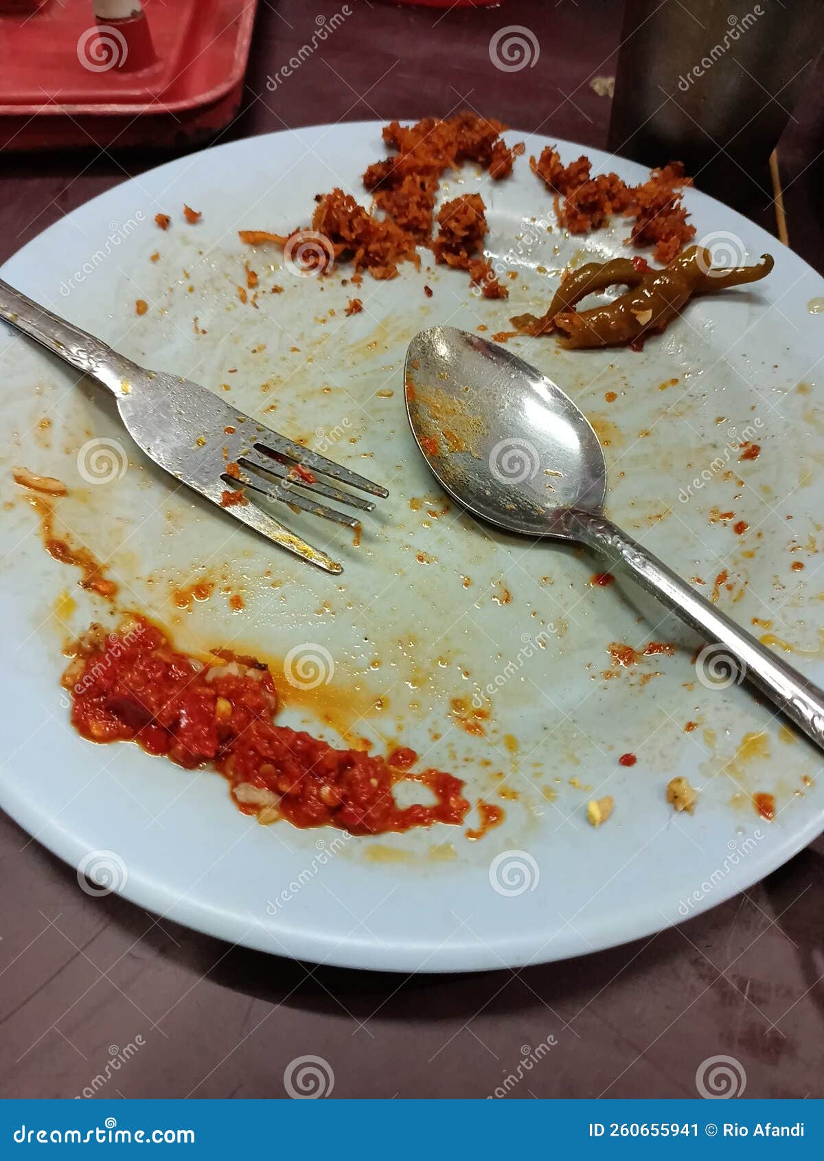Dirty Plate after Finished Eating Stock Image - Image of appetizer ...