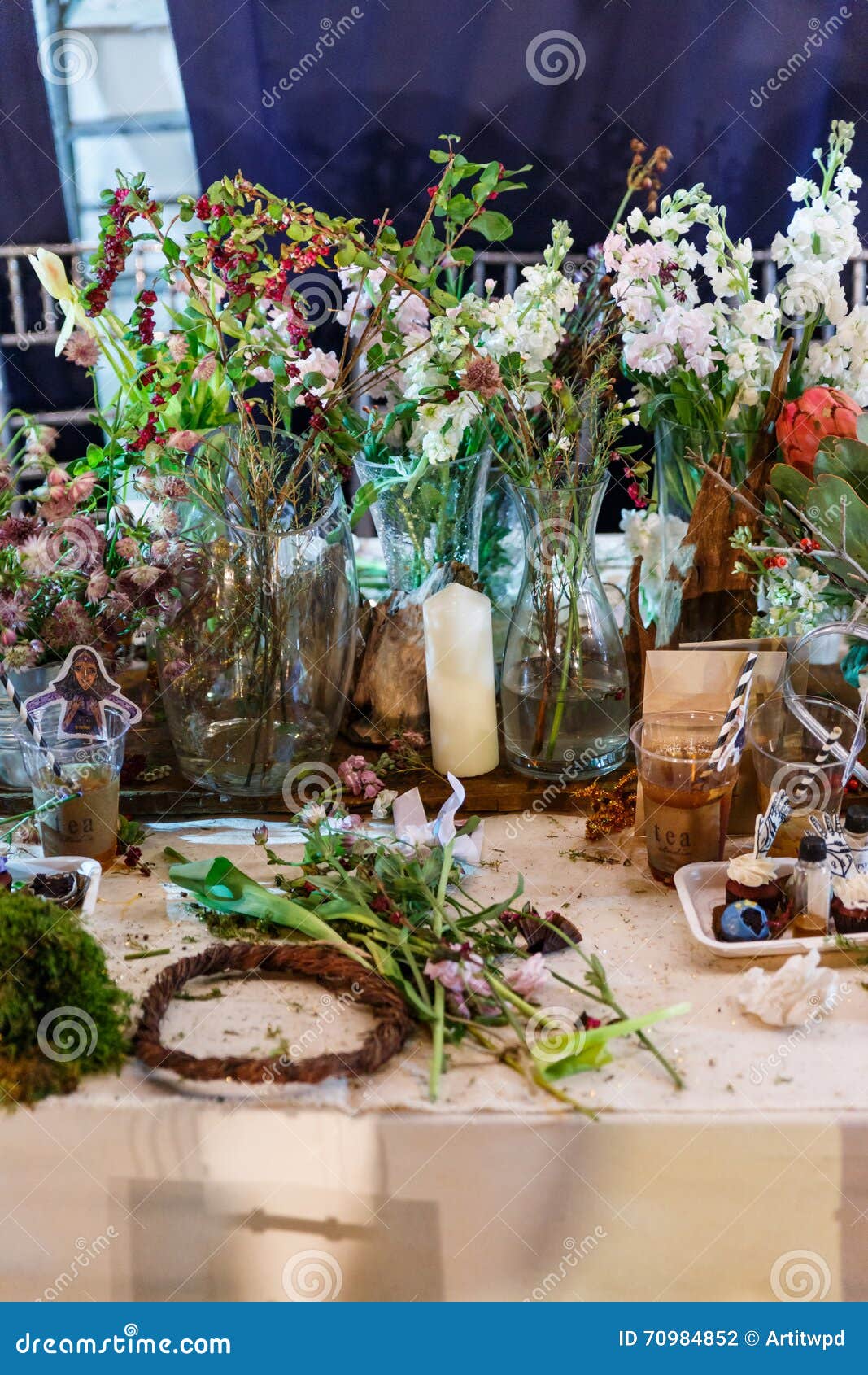 Finished Florist Class at the Festival Stock Photo - Image of ...