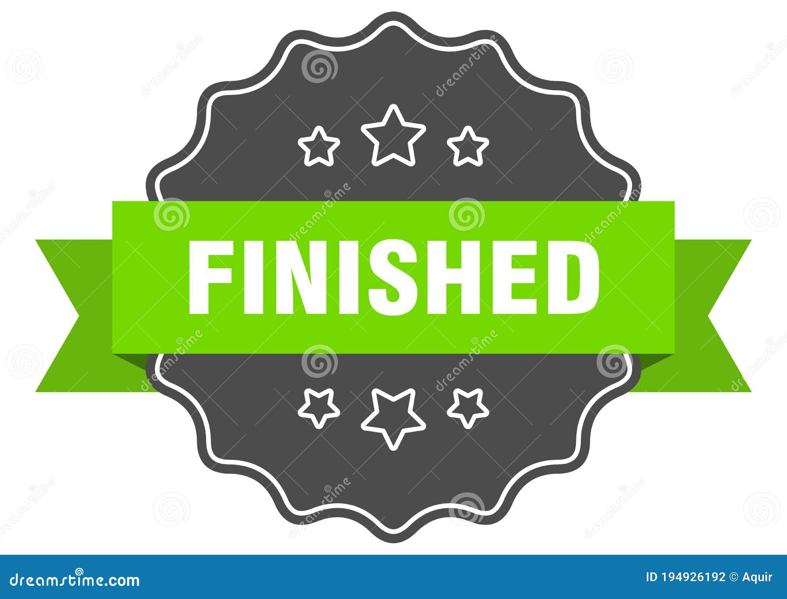 Finished label stock vector. Illustration of round, stamp - 194926192