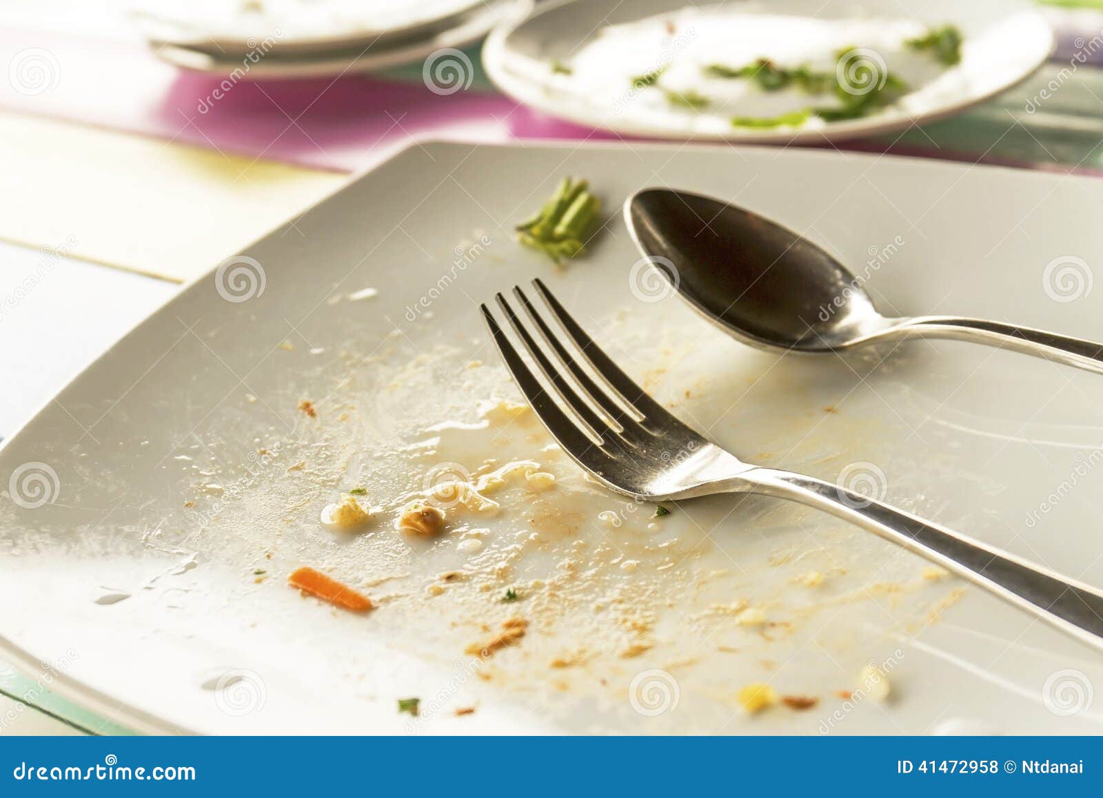 Finished lunch stock photo. Image of empty, food, white - 41472958