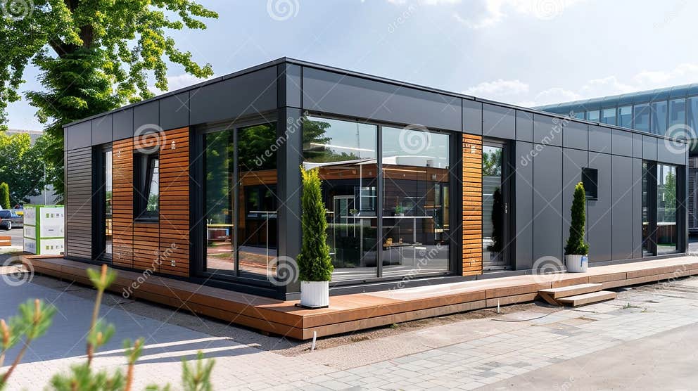A Finished Modular Building with Neatly Aligned Preconstructed Modules ...