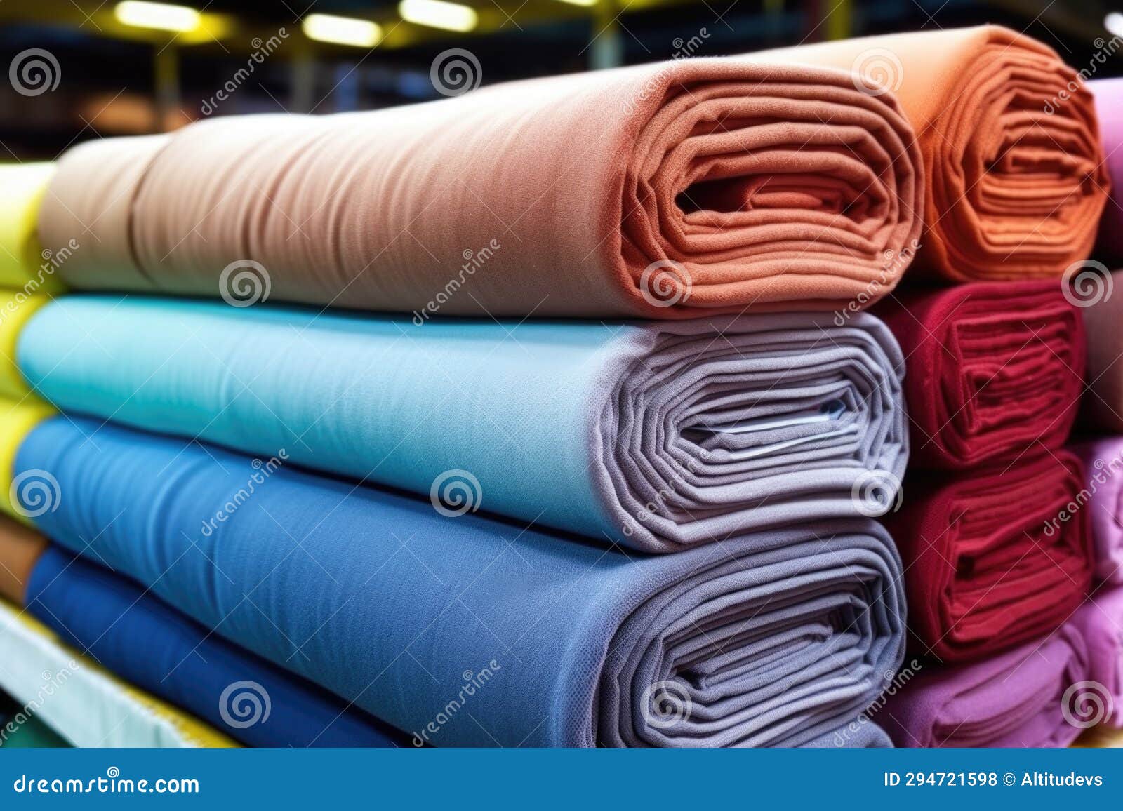 Finished Rolls of Thermal Fabric Ready for Stock Photo - Image of ...