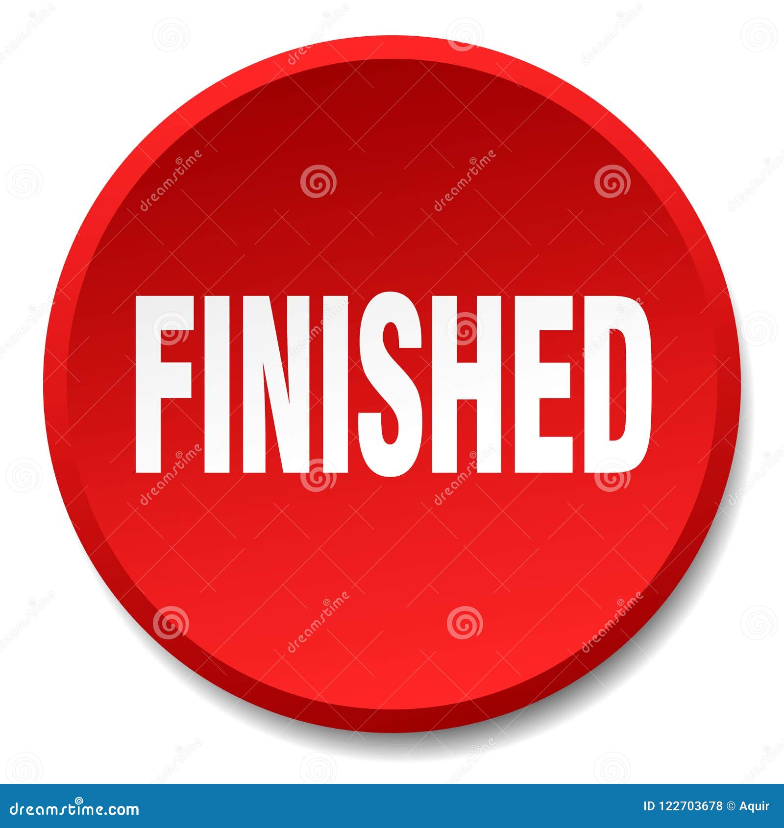 Finished button stock vector. Illustration of label - 122703678