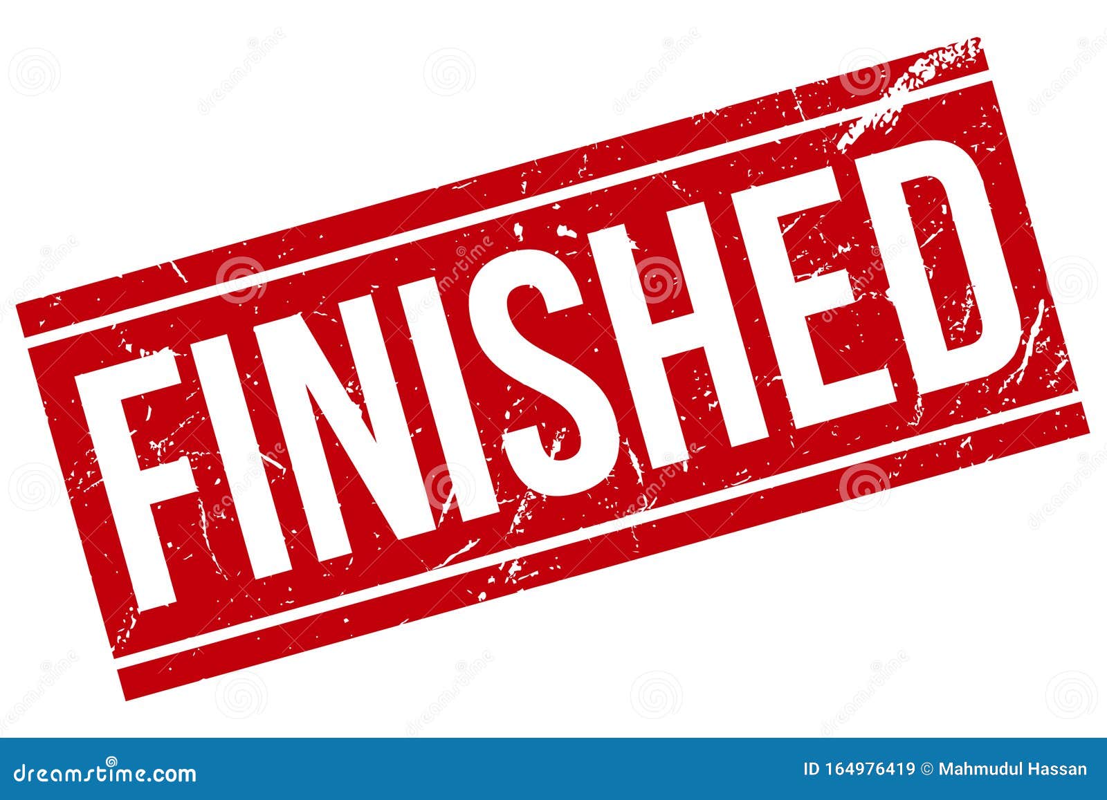 Finished Rubber Stamp. Red Finished Rubber Grunge Stamp Seal Vector ...