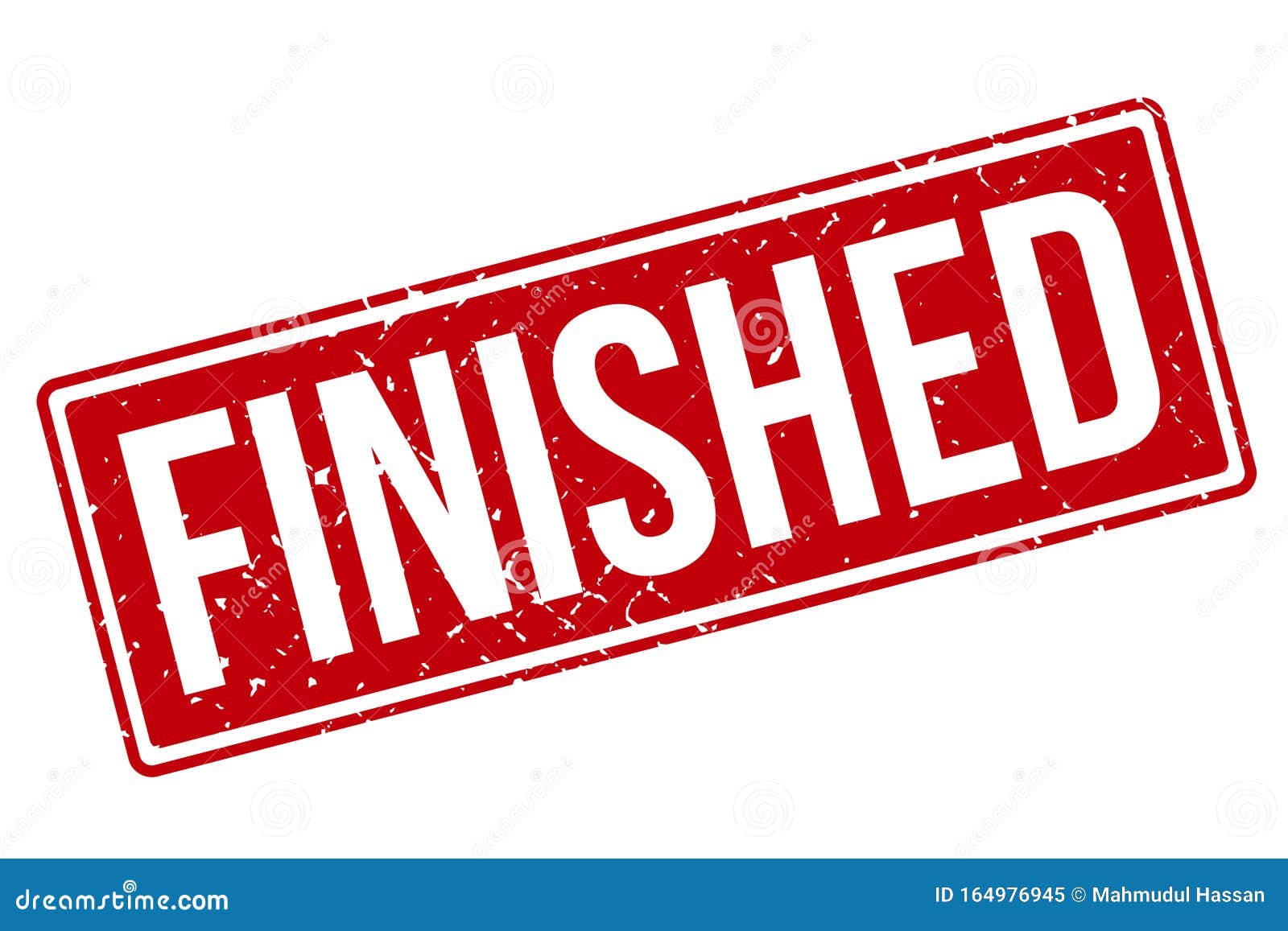 Finished Rubber Stamp. Red Finished Rubber Grunge Stamp Seal Vector ...