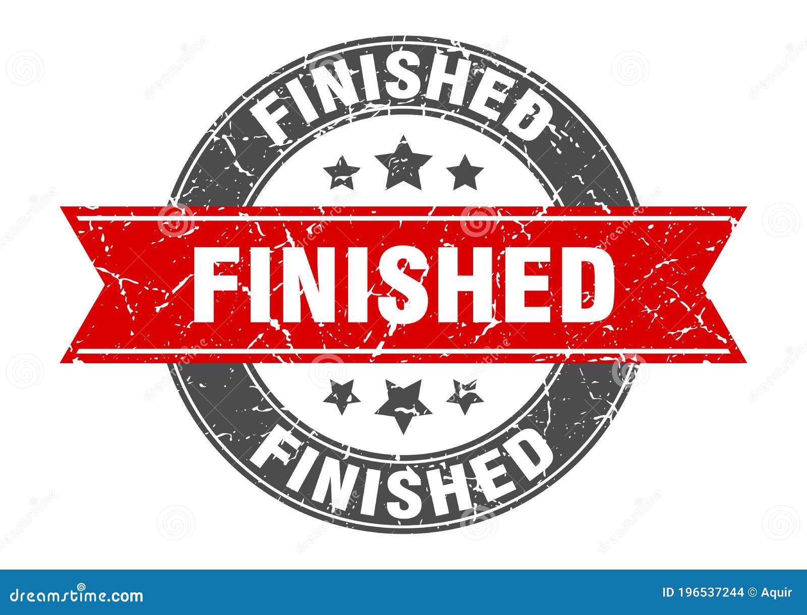 Finished stamp stock vector. Illustration of seal, vintage - 196537244