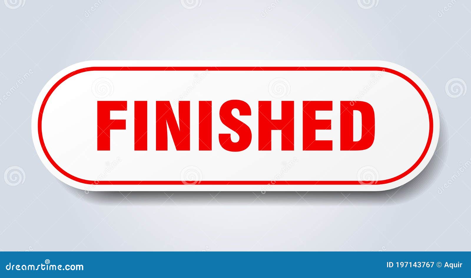 Finished sticker. stock vector. Illustration of white - 197143767