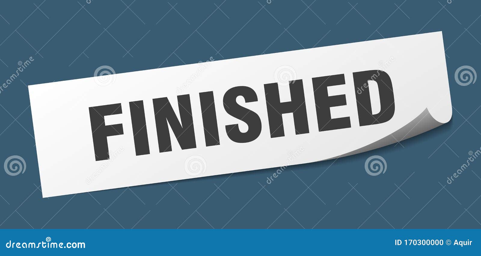 Finished Sticker. Finished Square Sign Stock Vector - Illustration of ...