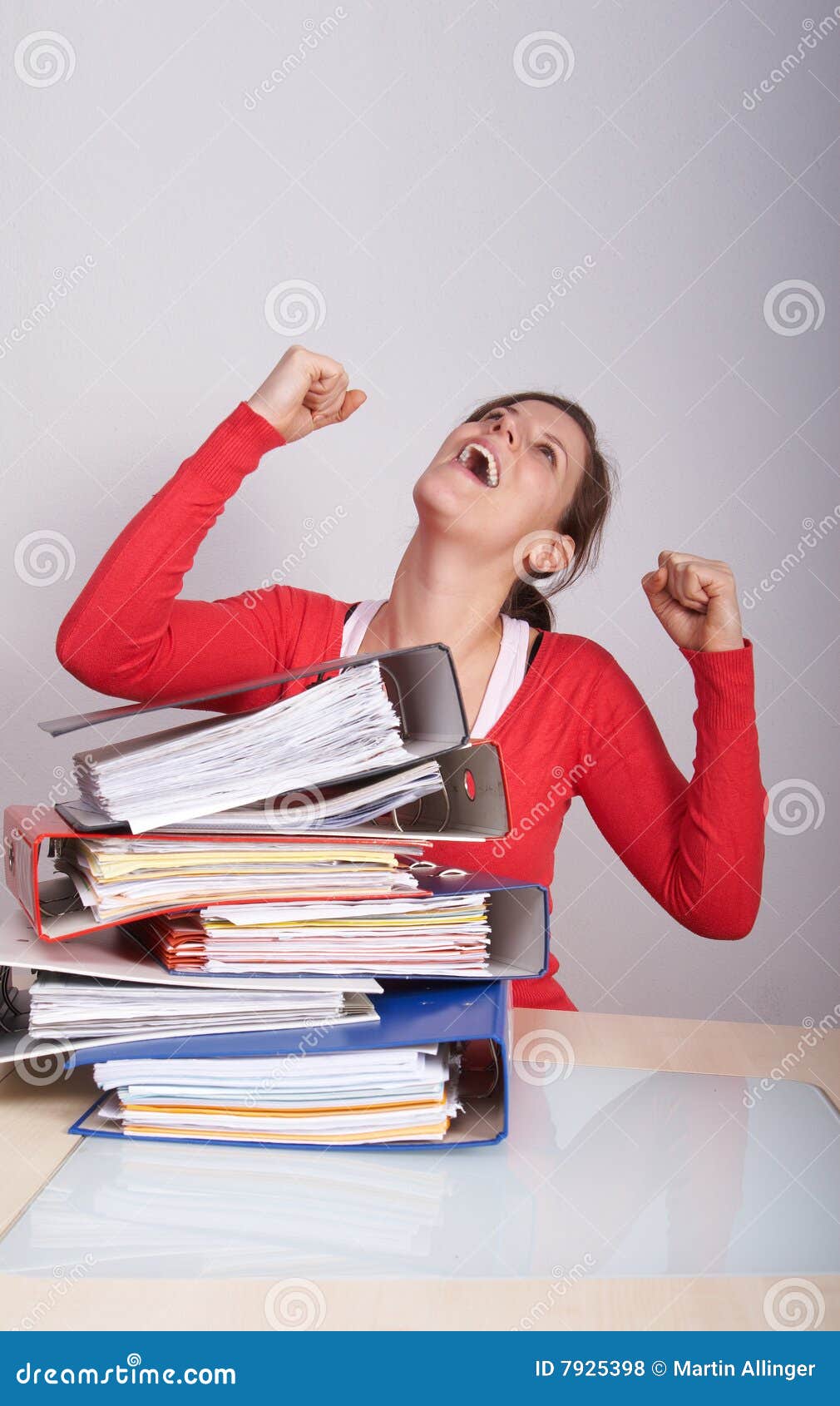 Finished work stock photo. Image of approve, girl, modern - 7925398