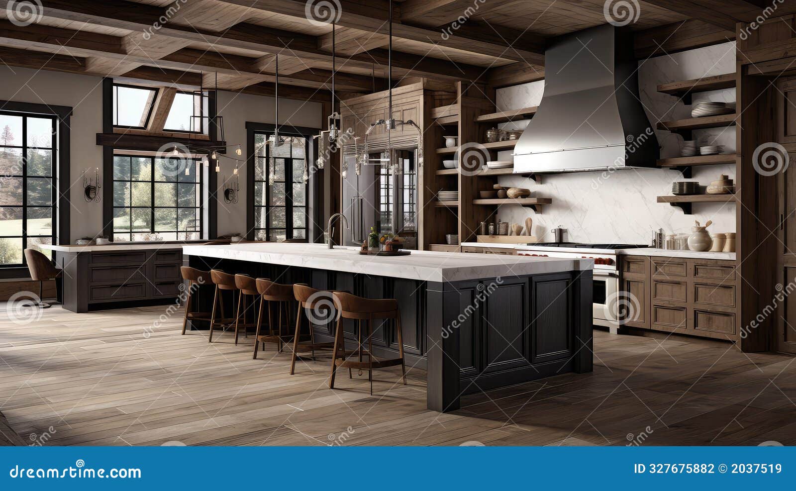 Finishes kitchen wood stock illustration. Illustration of inviting ...