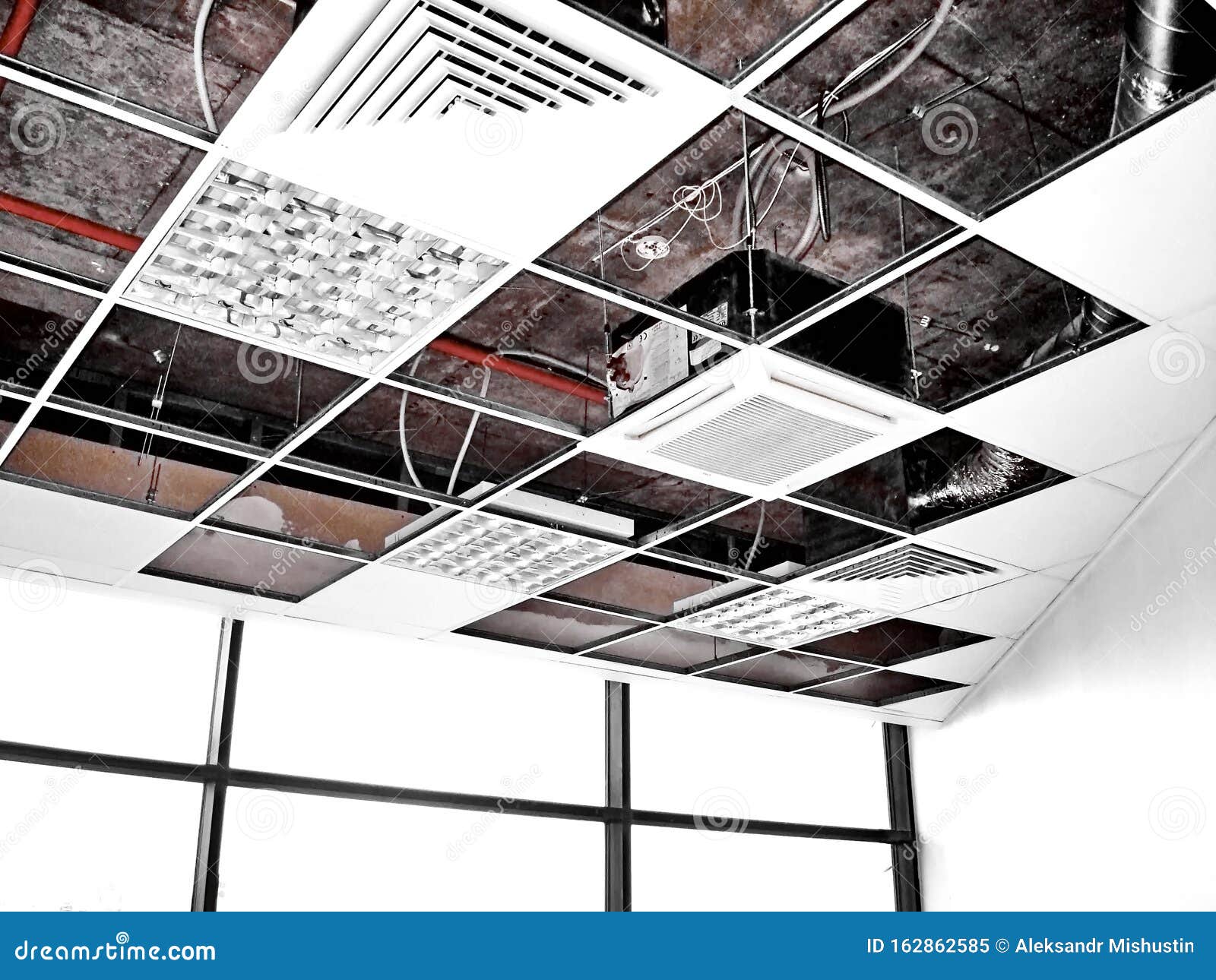 False Ceiling Installation stock image. Image of glue - 162862585