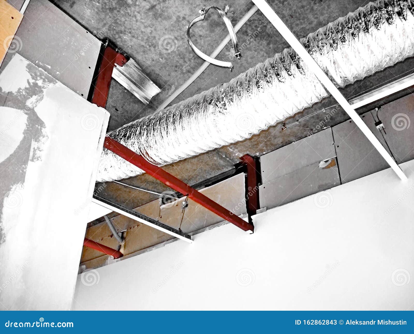 False Ceiling Installation stock image. Image of office - 162862843