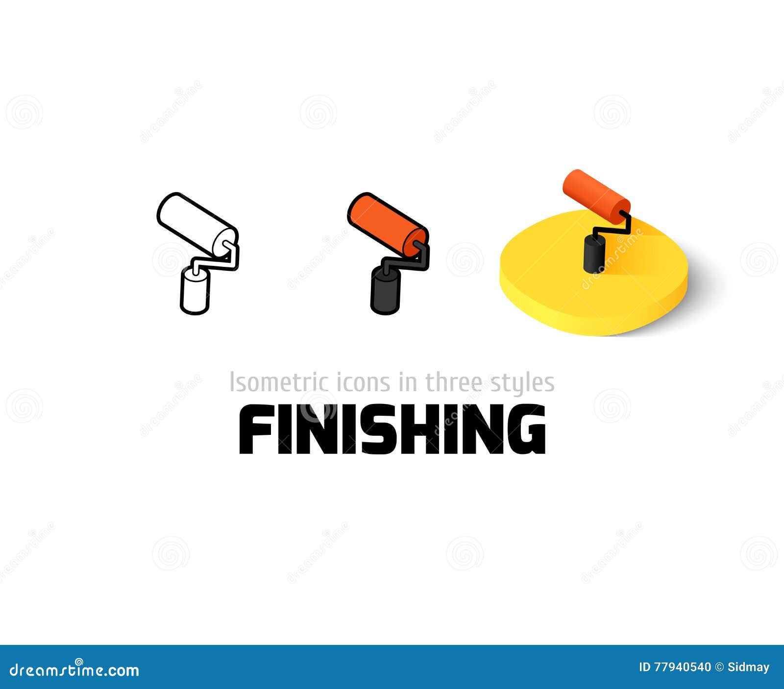 Finishing Icon in Different Style Stock Vector - Illustration of icon ...