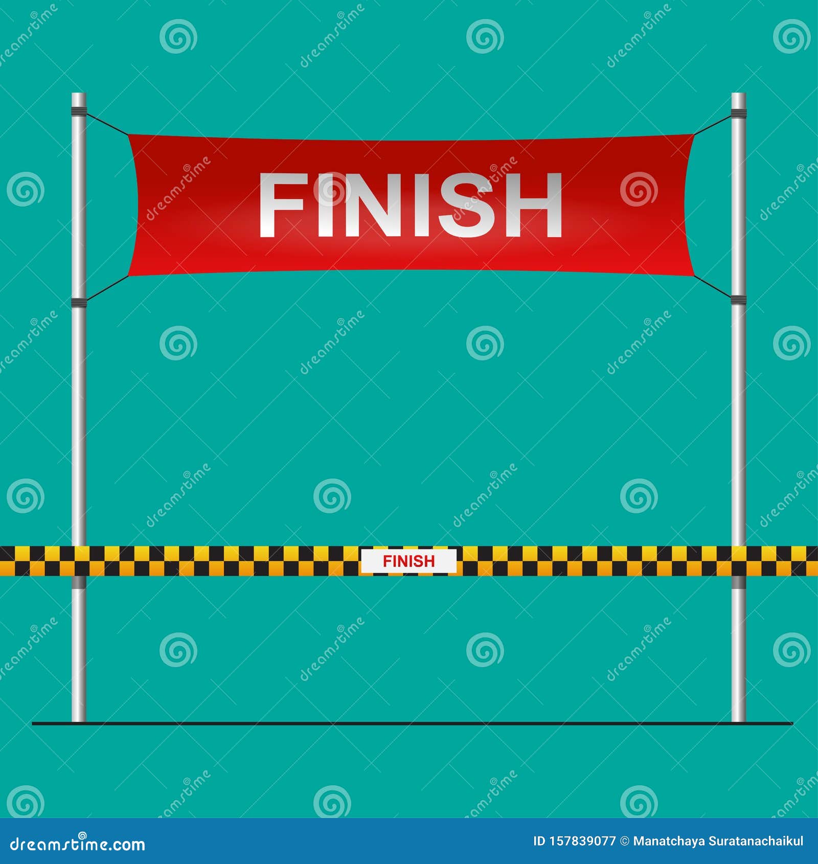 Finishing line . stock illustration. Illustration of object - 157839077