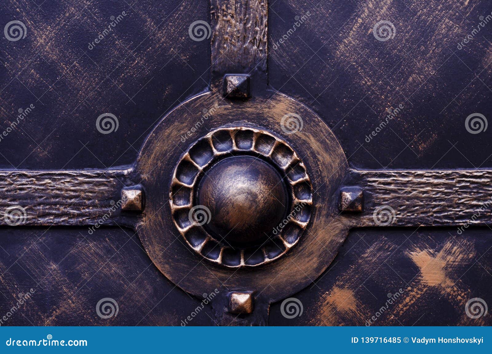 Finishing Metal Doors Forged Elements Handmade Stock Image - Image of ...