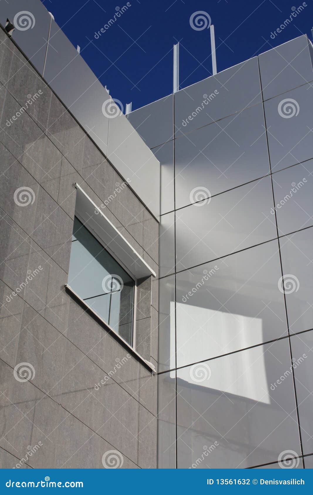 Finishing Modern Building with Modern Materials. Stock Photo - Image of ...