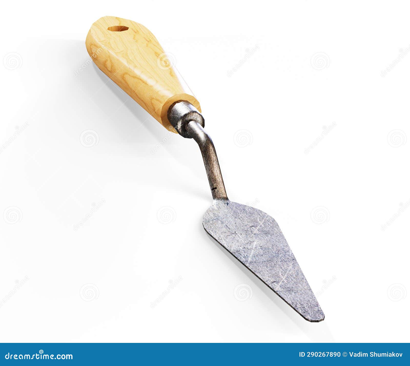 Finishing Trowel with Yellow Black Rubber Handle 3d Render Stock Photo ...