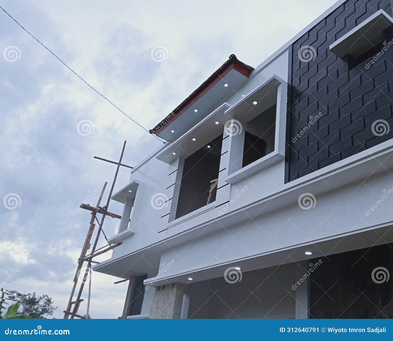 Finishing Work on Building a House. Second Floor House Building Stock ...