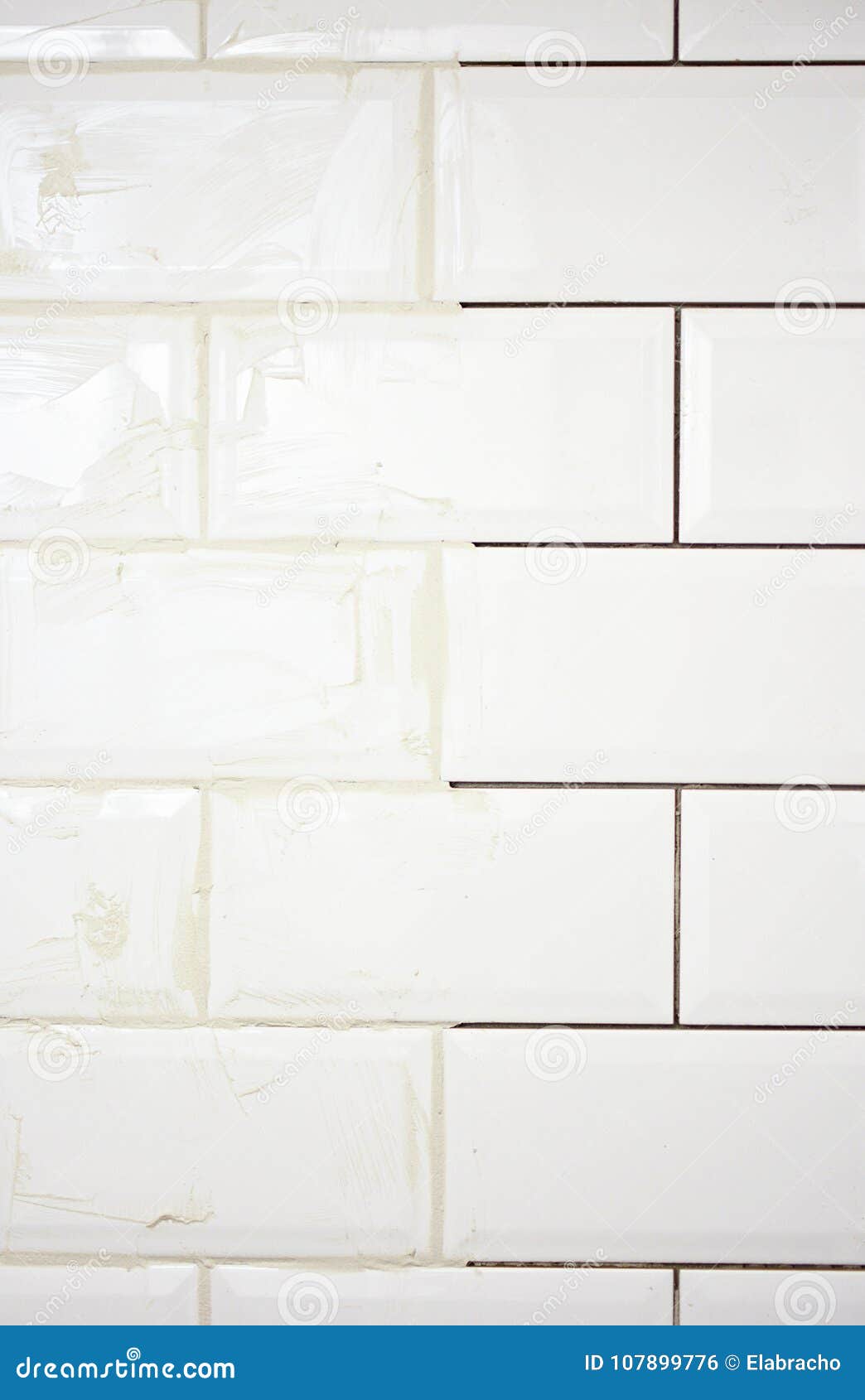 Finishing Work when Tiling the Kitchen with Tiles Stock Photo - Image ...