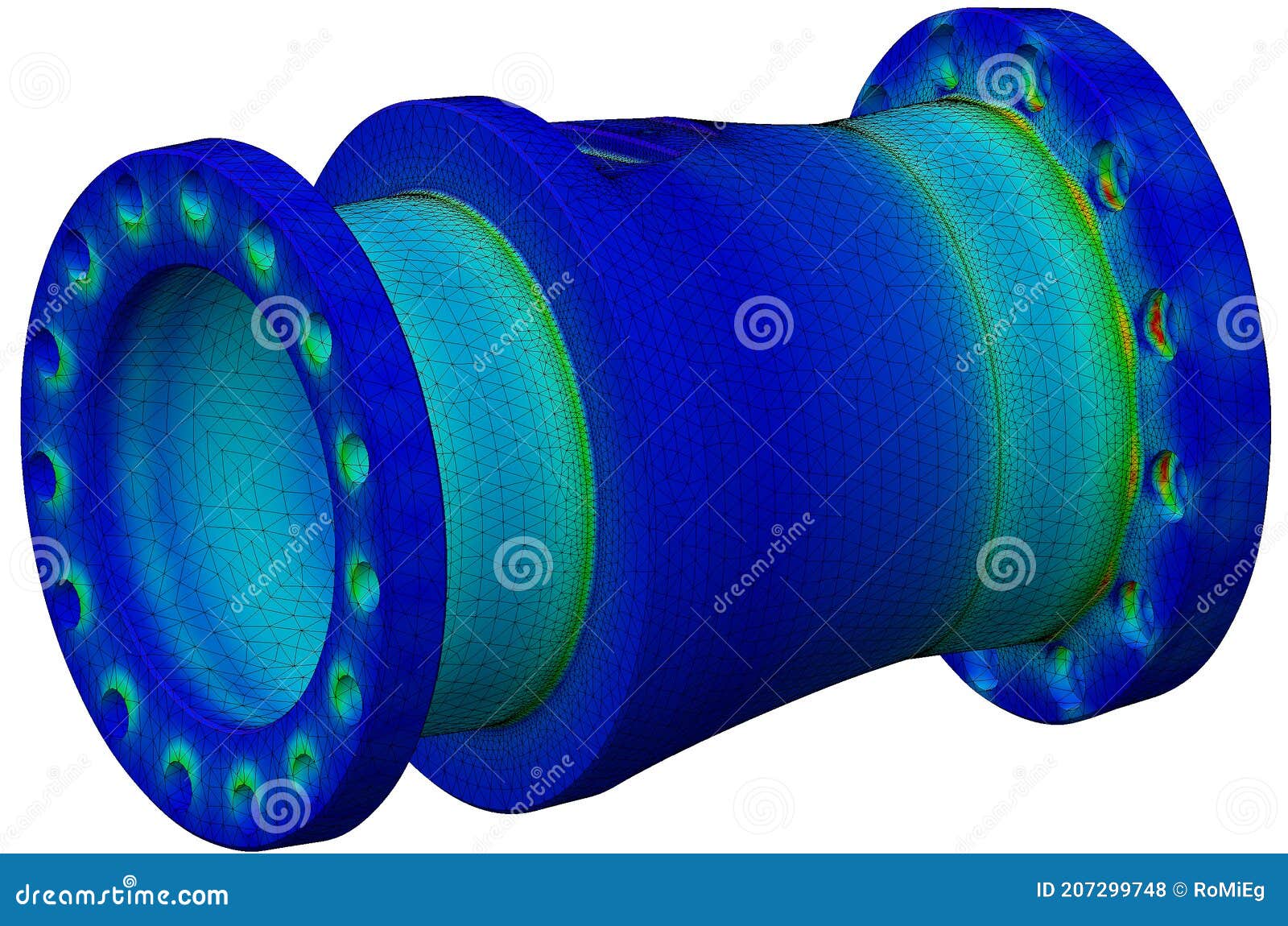 Finite Element Analysis - 3D Illustration Stock Illustration ...