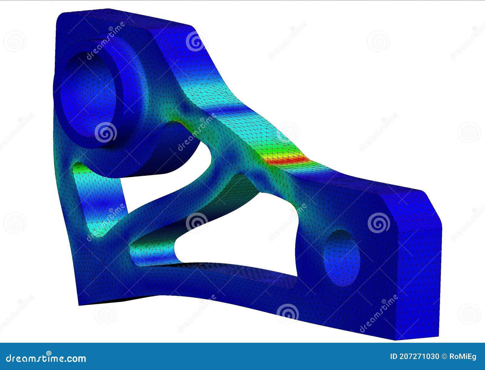 Finite Element Analysis - 3D Illustration Stock Illustration ...