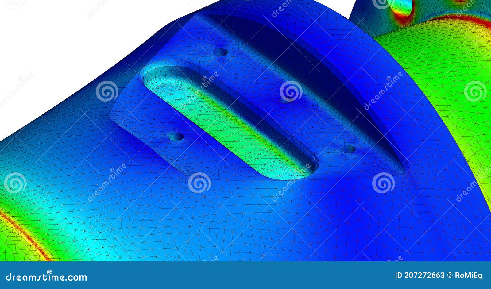 Finite Element Analysis - 3D Illustration Stock Illustration ...