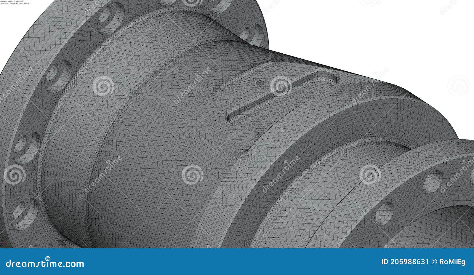 Finite Element Analysis Mesh Analysis- 3d Ilustration Stock ...