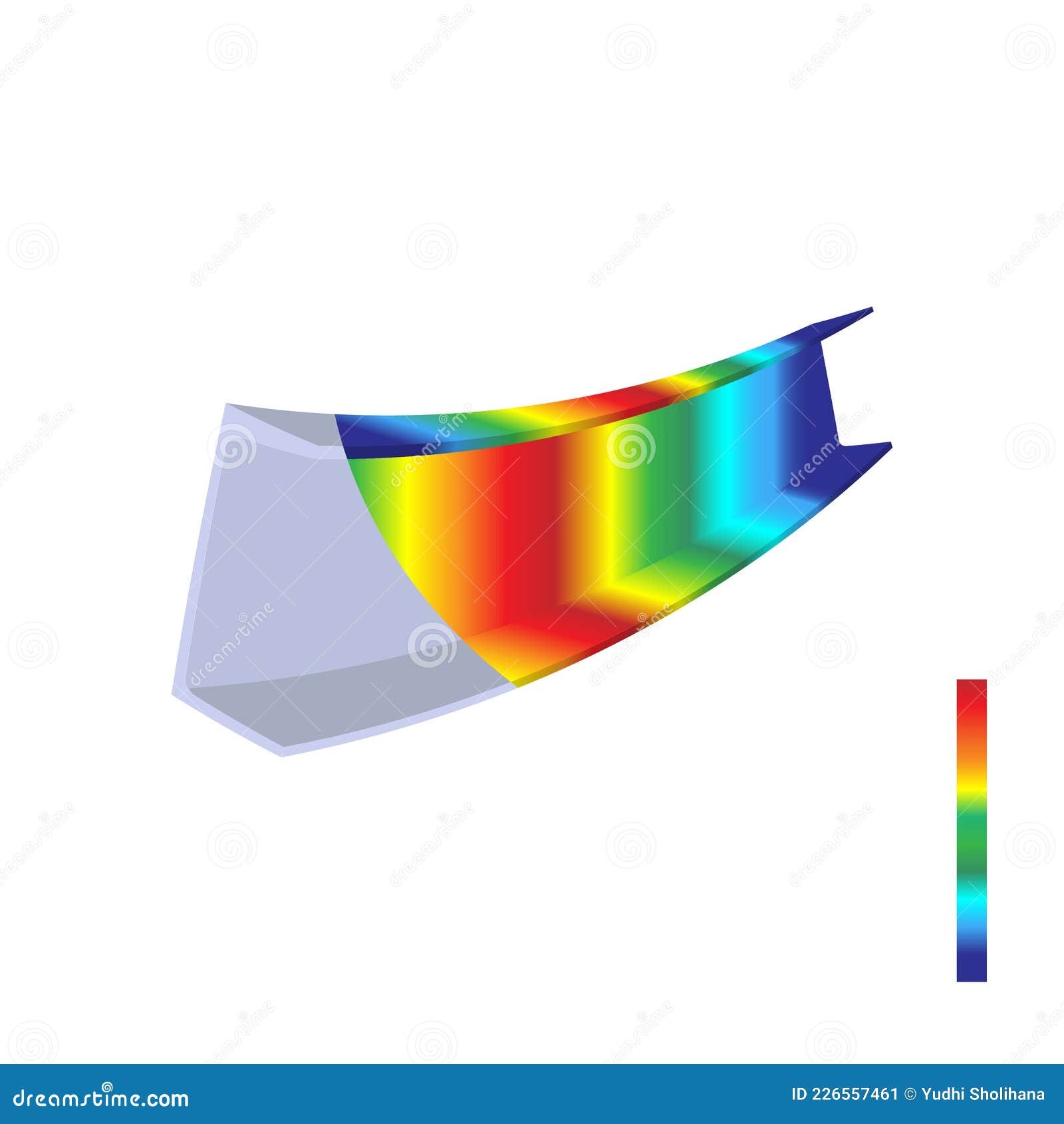 Finite Element Analysis Of Steel, Von Mises Stress Cartoon Vector ...