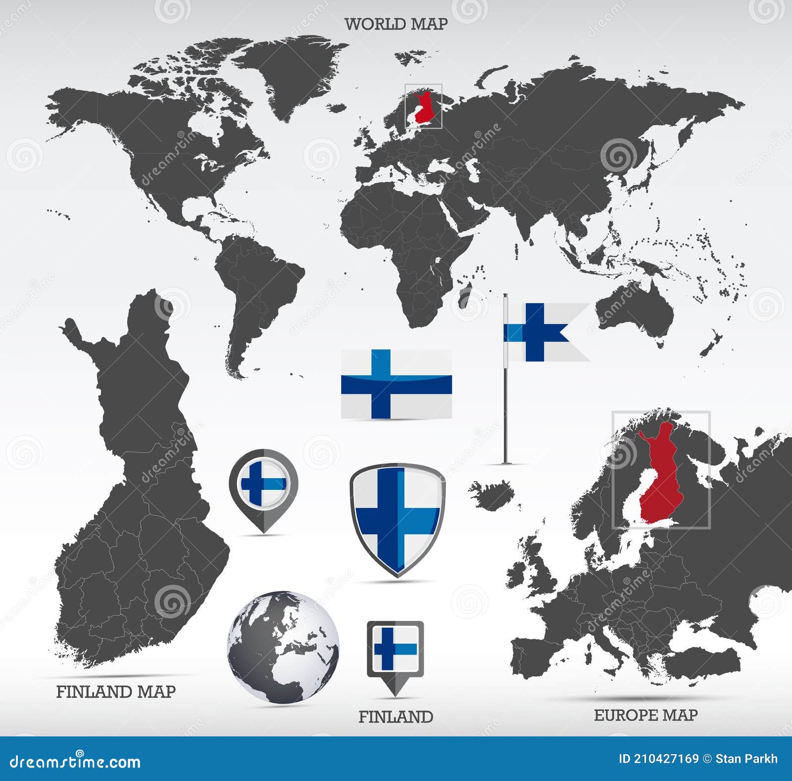 Finland Administrative Divisions Map and Finland Flags Icon Set Stock ... Finland Administrative Divisions Map and Finland Flags Icon Set Stock ...