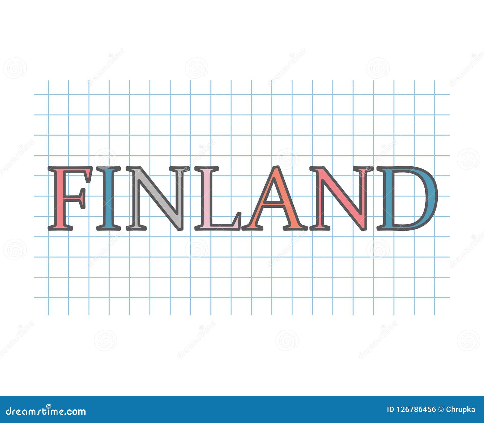 Finland on Checkered Paper Texture Stock Vector - Illustration of paper ...