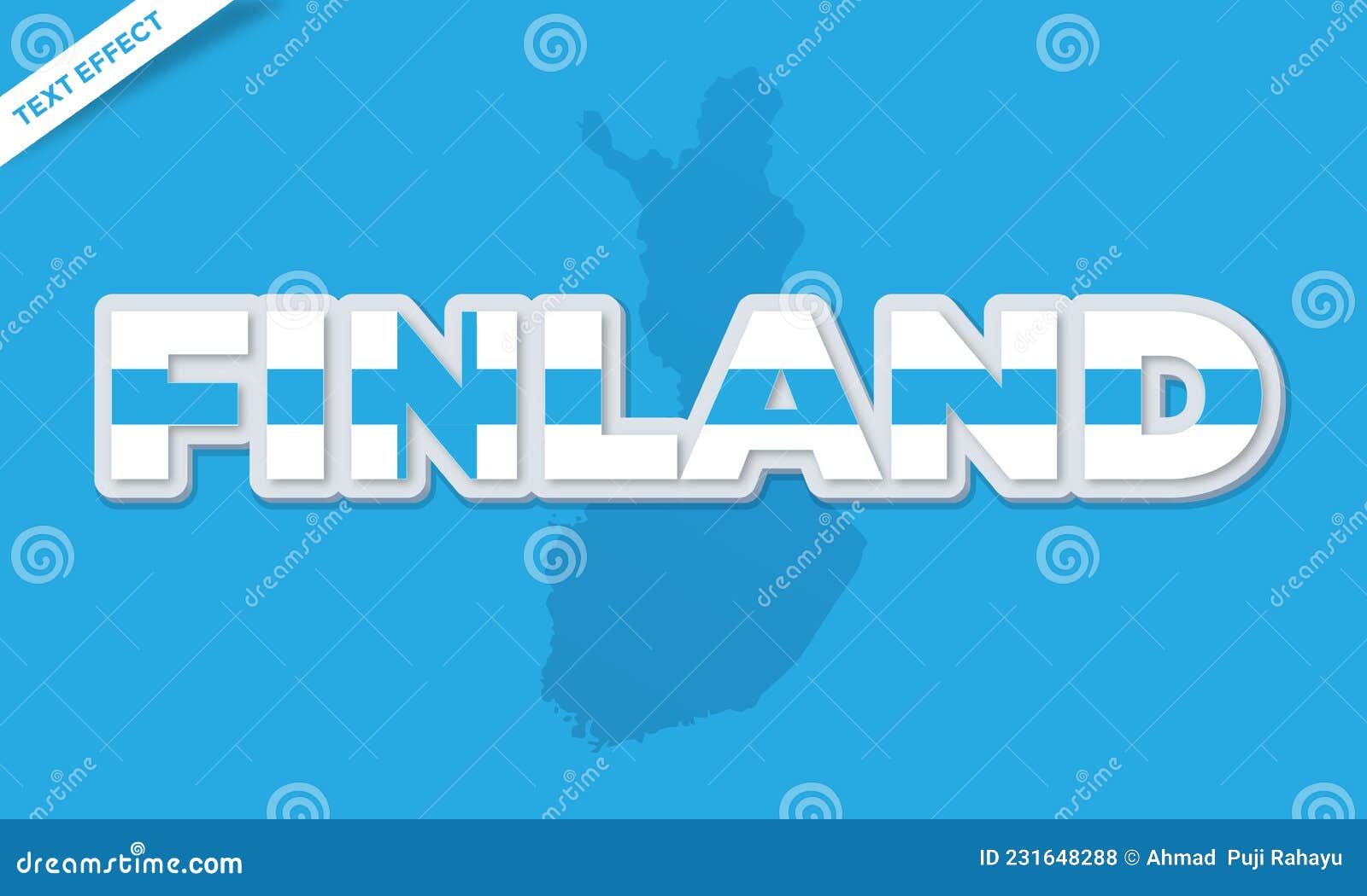 Finland Day Text Effect Design Stock Vector - Illustration of drone ...