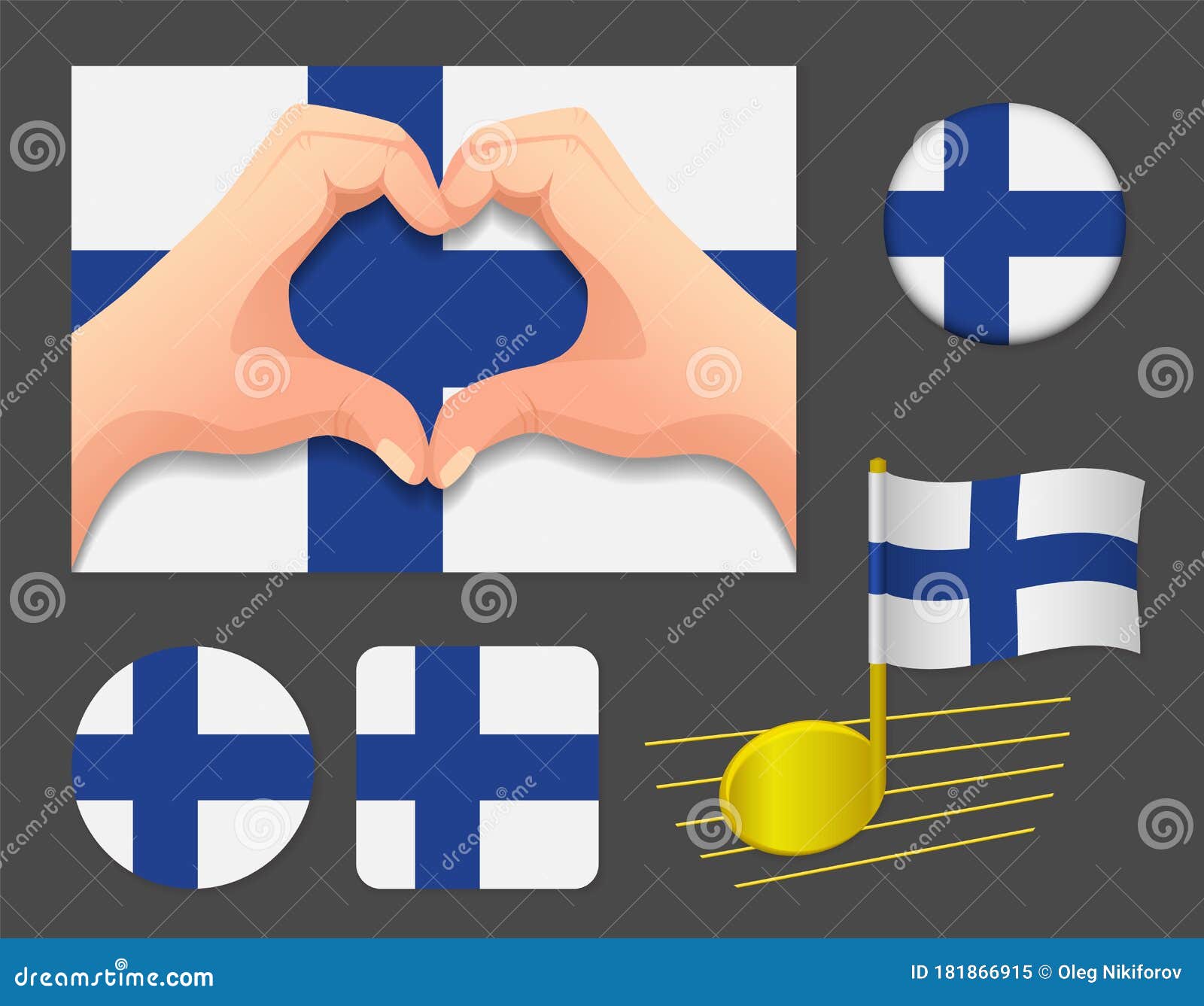 Finland flag icon stock illustration. Illustration of isolated - 181866915