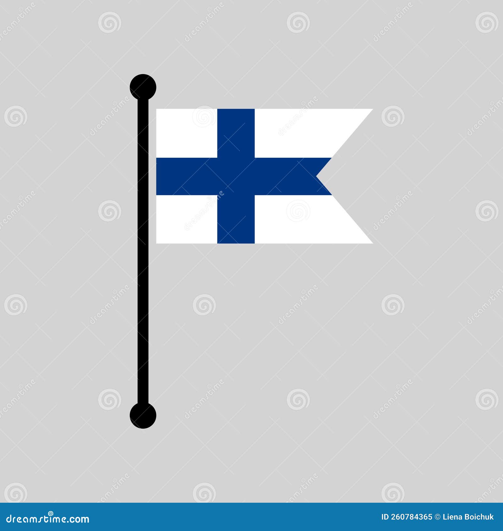 Finland Flagpole, Finnish Flag Map Pointer Layout, Vector Illustration ...