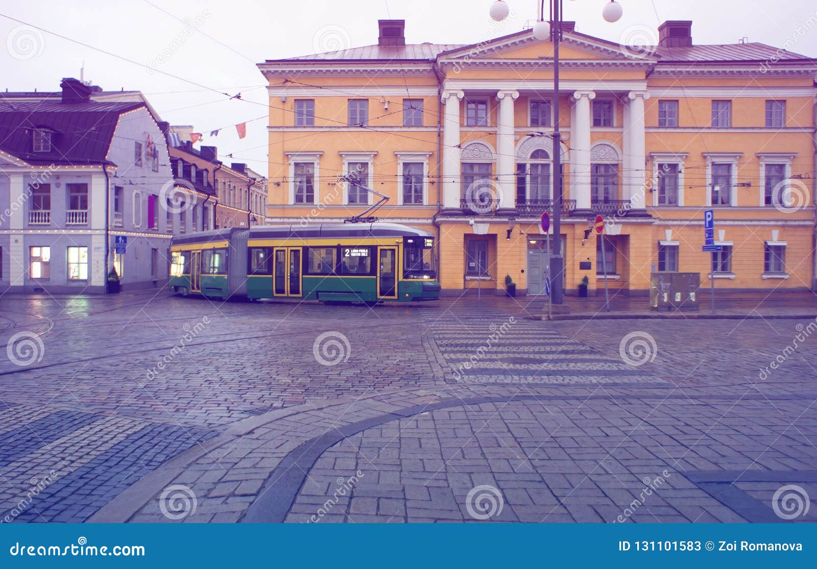 Finland, Helsinki, Landscape Attractions. Senate Square. Toning ...