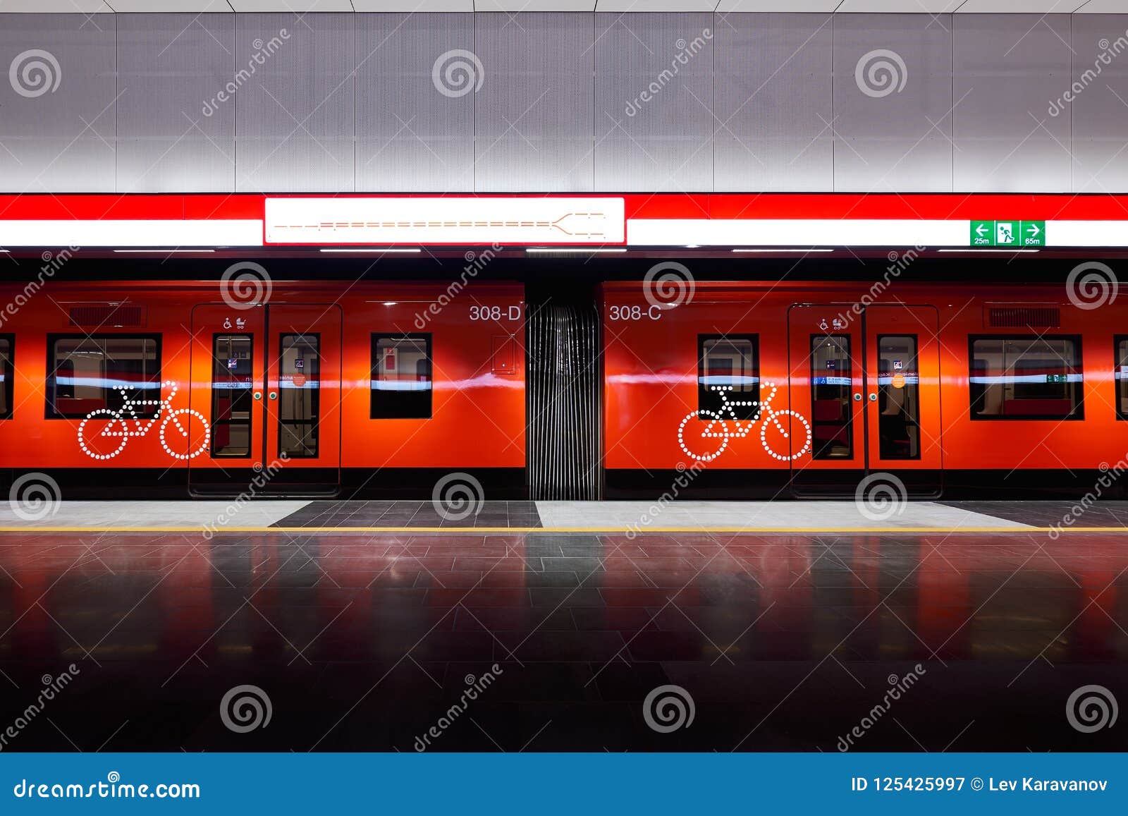 Finland, Helsinki Metro, Train M300 Editorial Photography - Image of ...