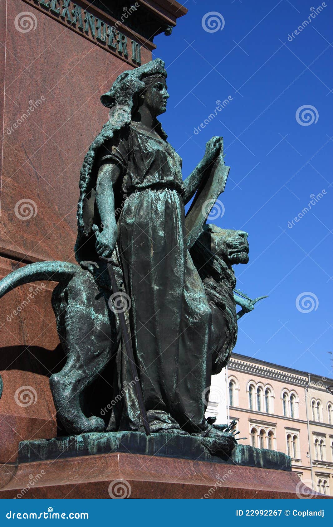 Finland Helsinki, Monument in Main Square Stock Image - Image of detail ...