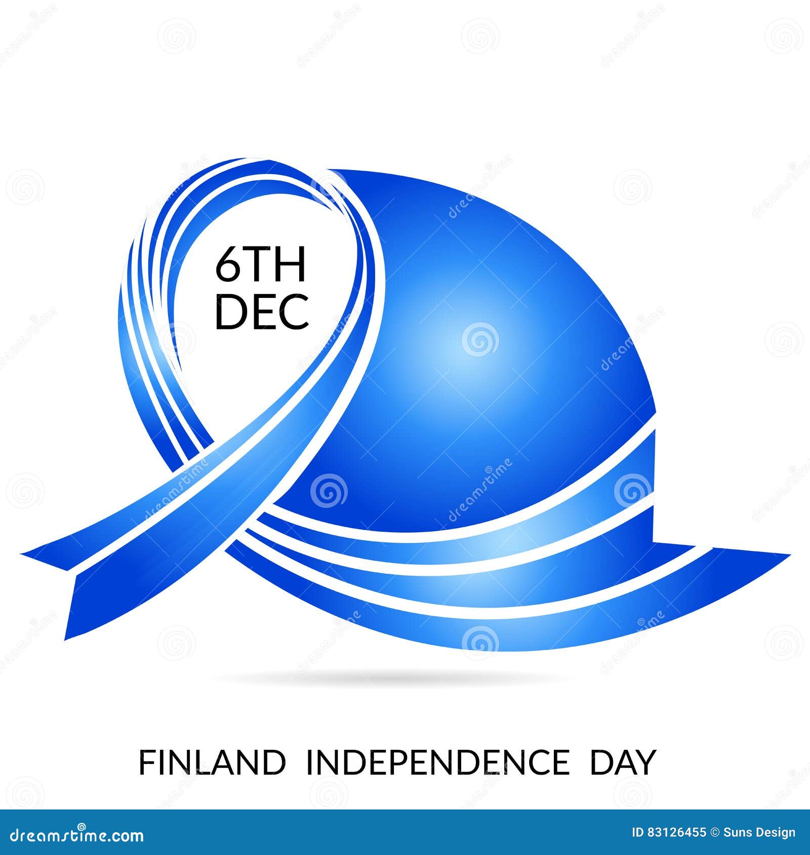 Finland Independence Day. stock illustration. Illustration of waving ...