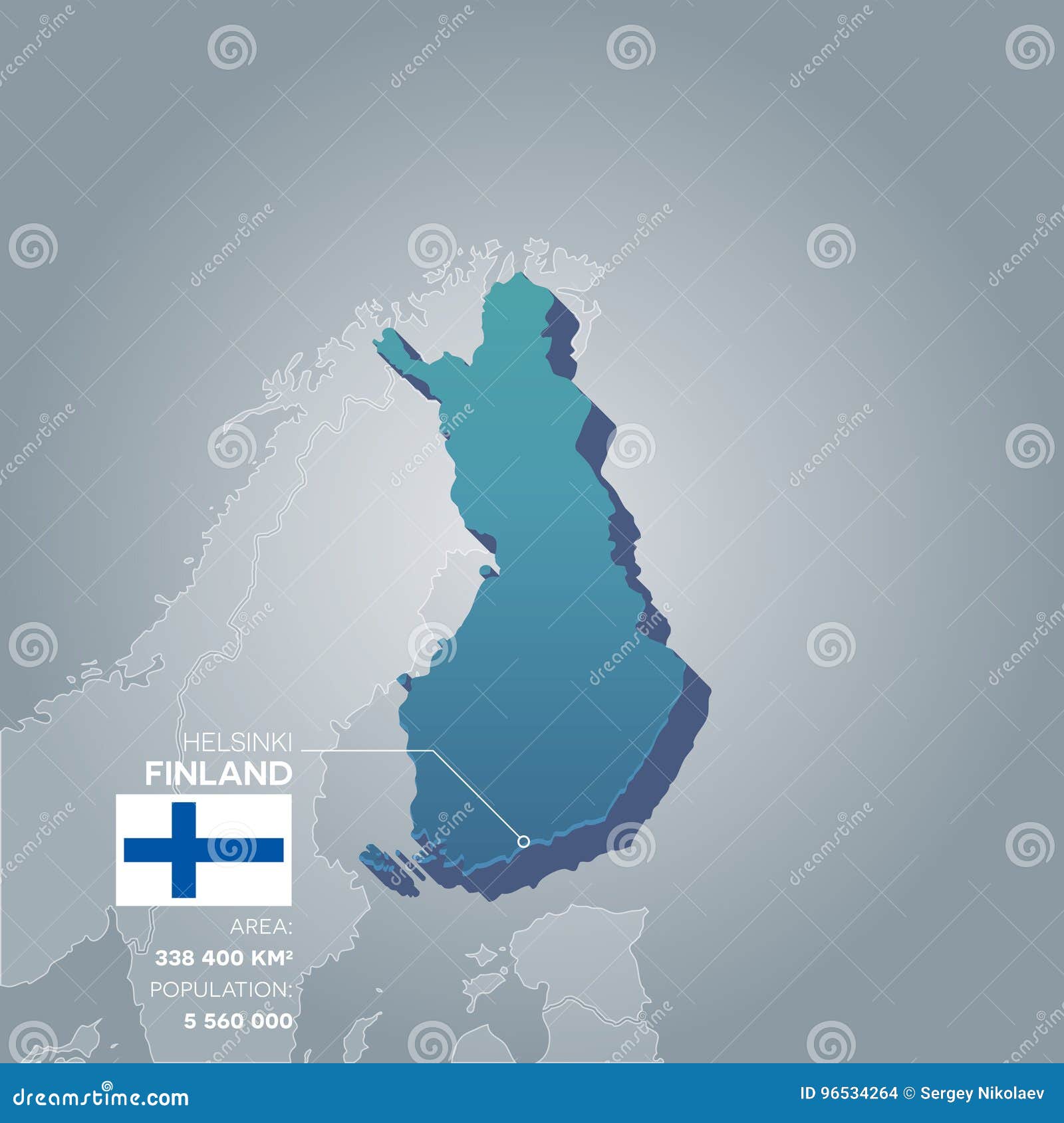Finland Population Infographic. Map Made From Stick Figure People ...